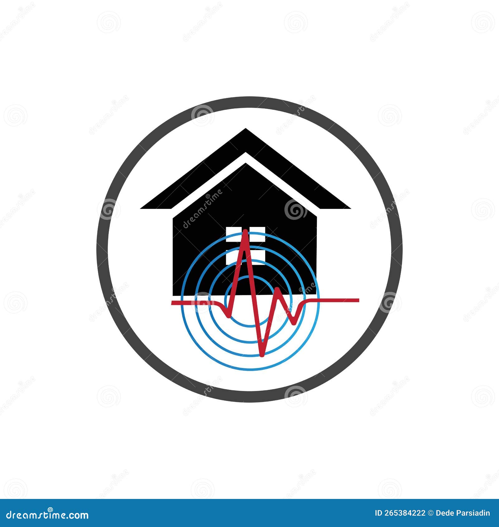 Vector Illustration of Earthquake Logo Icon Design Template Stock ...