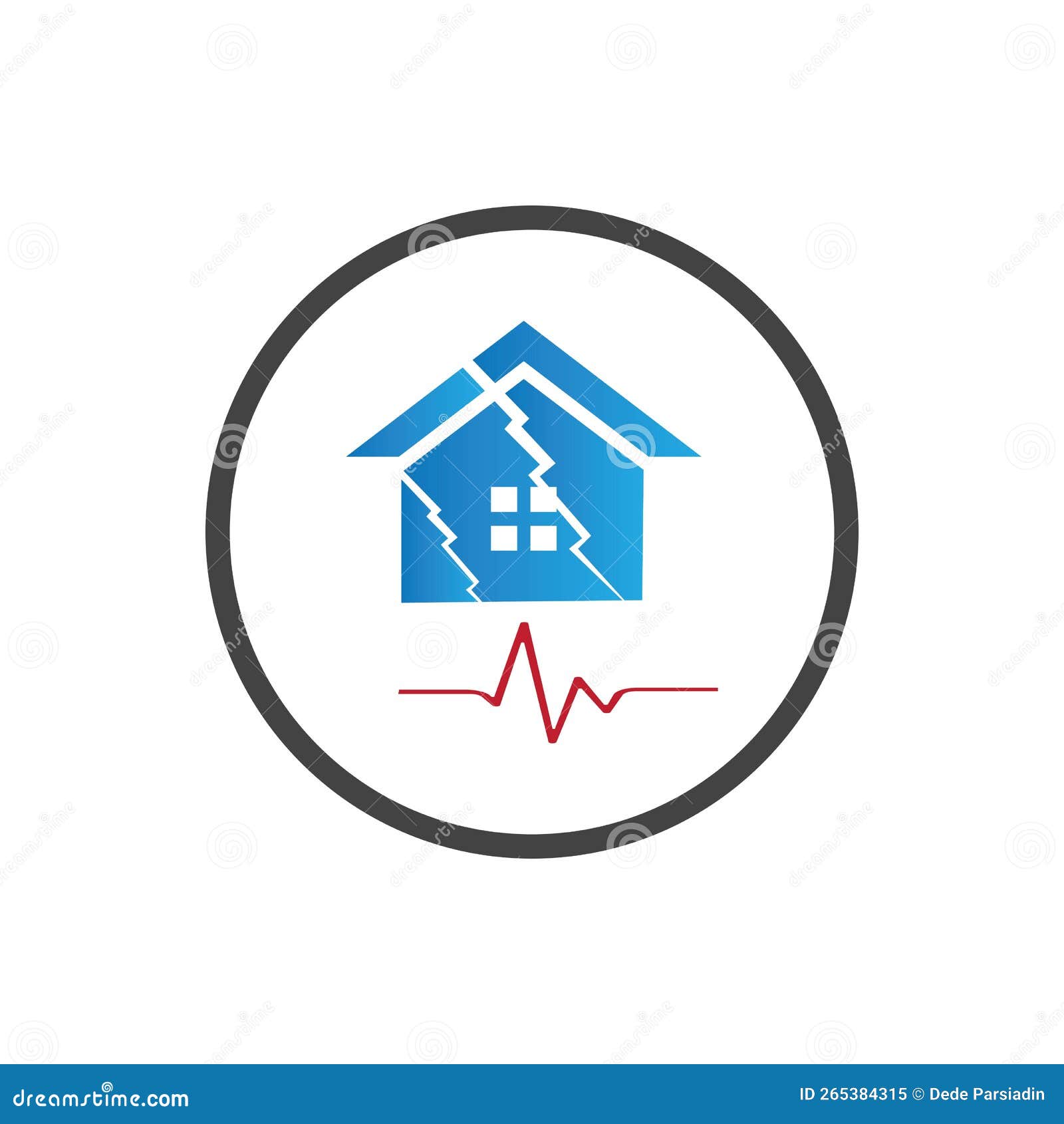 Vector Illustration of Earthquake Logo Icon Design Template Stock ...