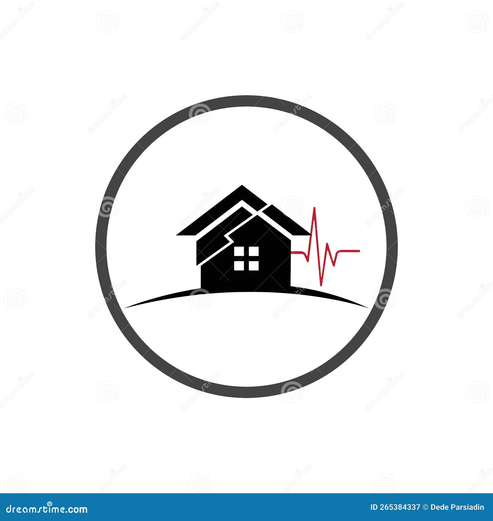 Vector Illustration of Earthquake Logo Icon Design Template Stock ...