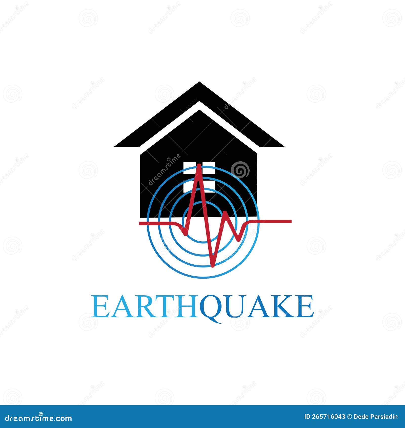 Vector Illustration of Earthquake Logo Icon Design Template Stock ...