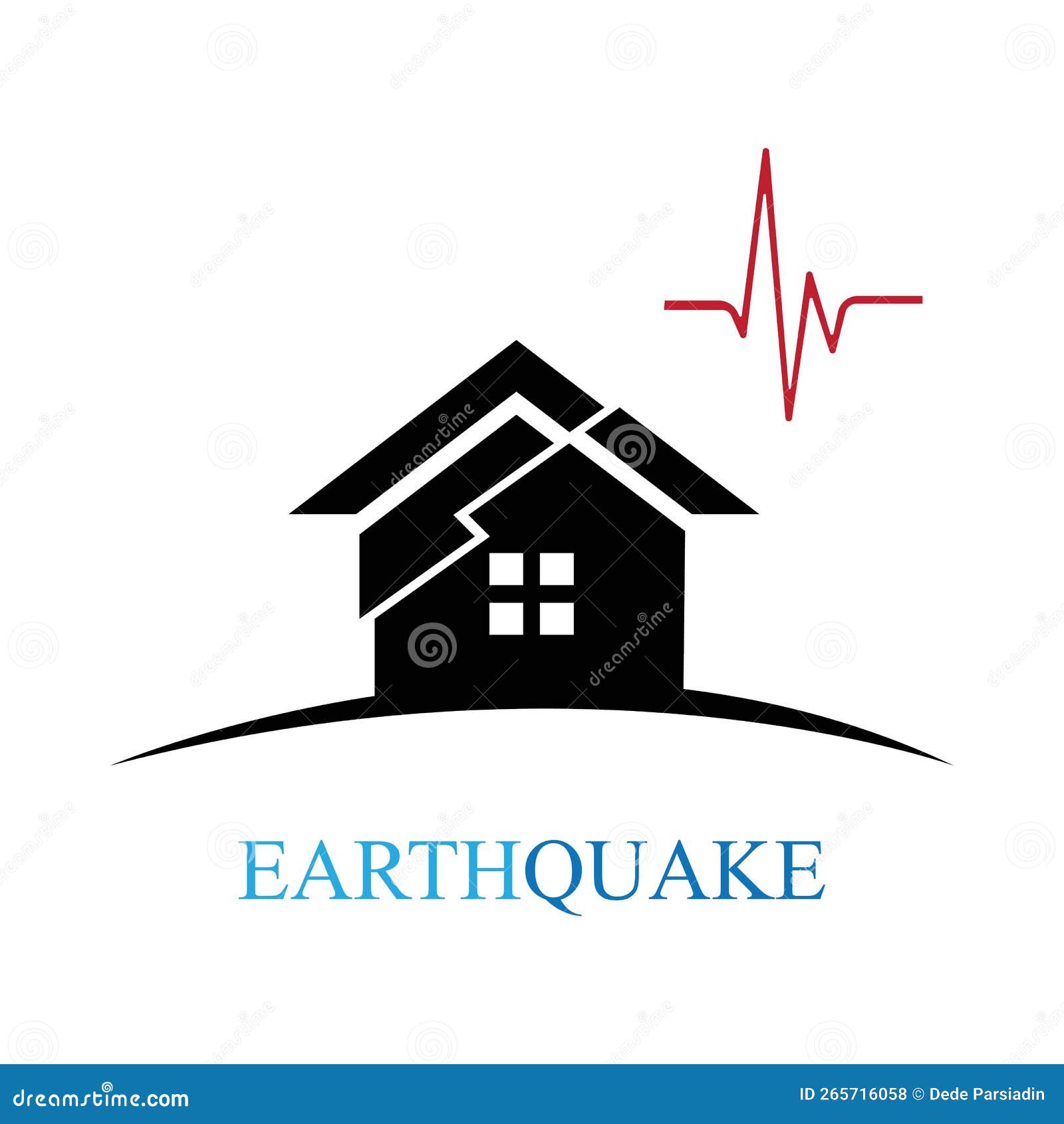 Vector Illustration of Earthquake Logo Icon Design Template Stock ...