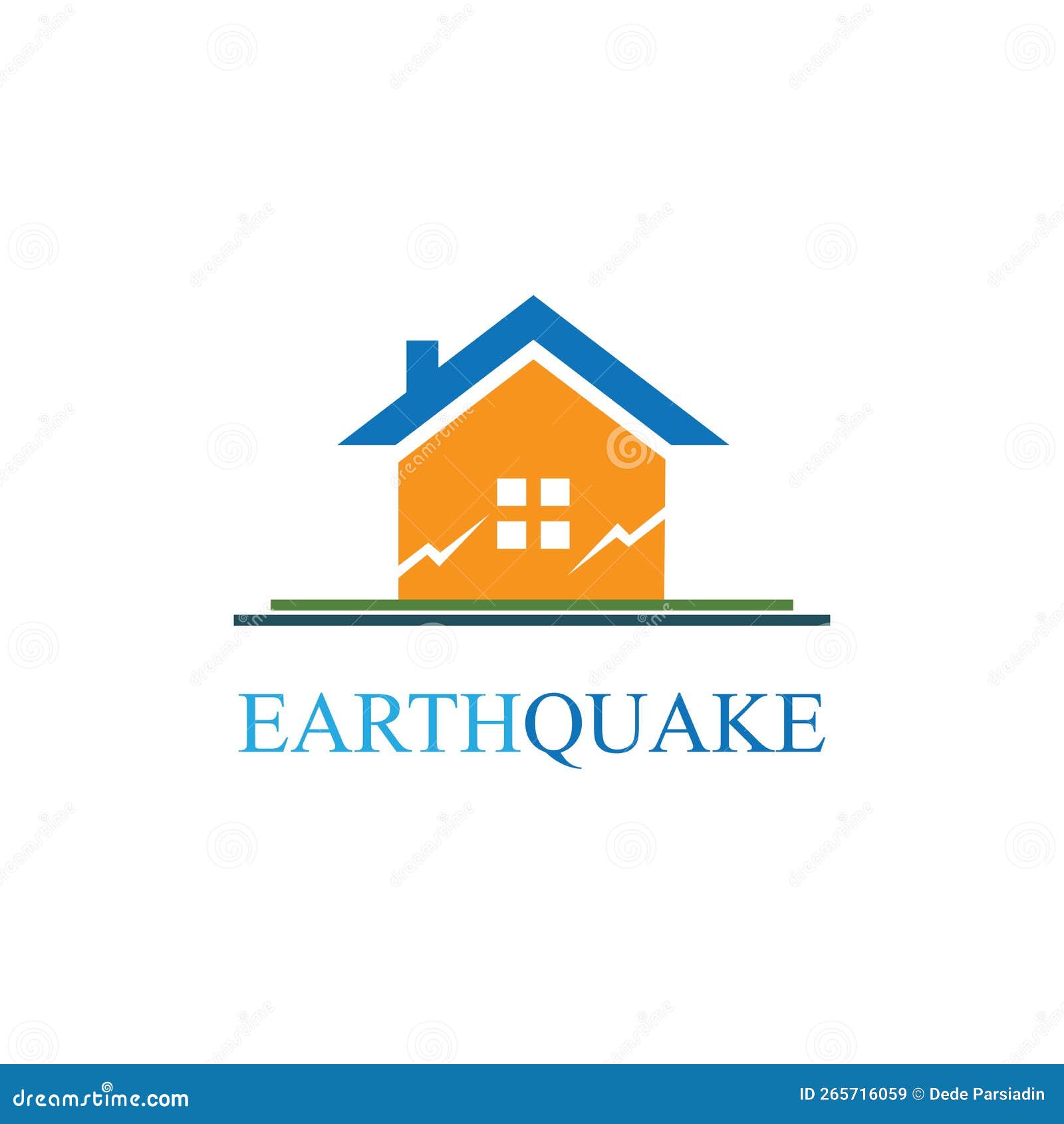 Vector Illustration of Earthquake Logo Icon Design Template Stock ...