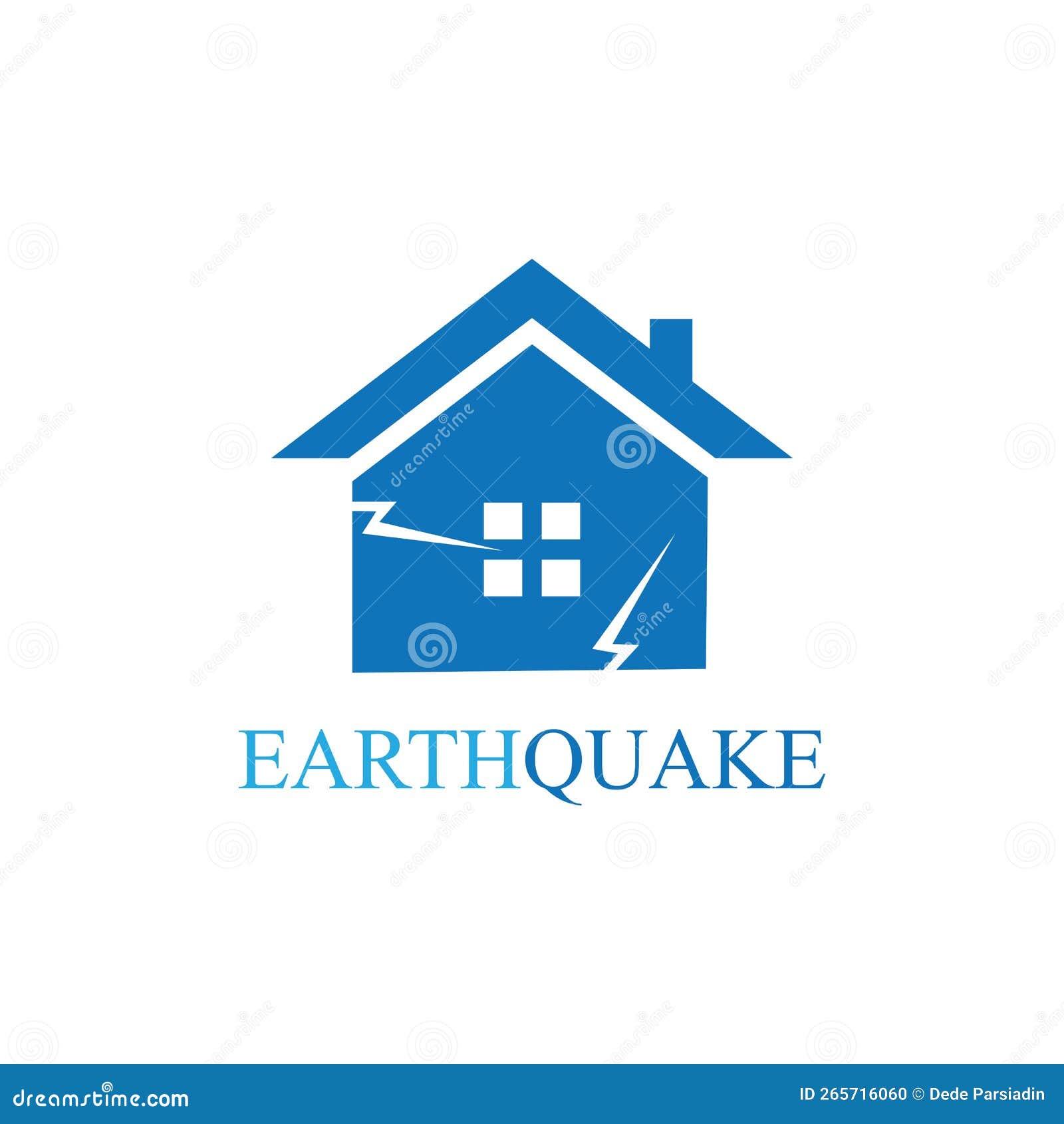 Vector Illustration of Earthquake Logo Icon Design Template Stock ...