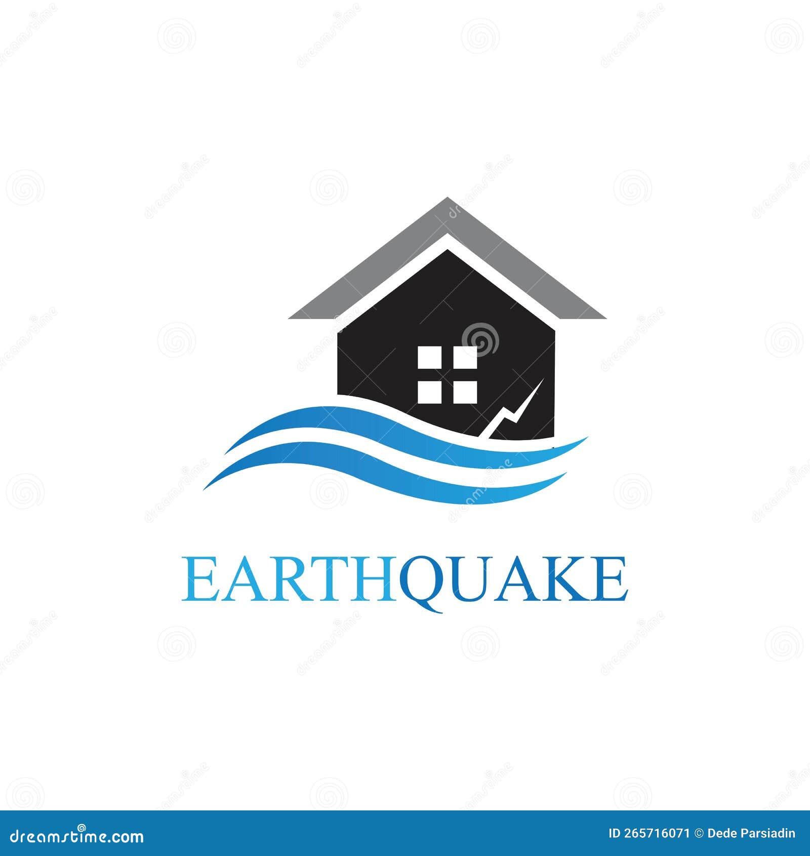 Vector Illustration of Earthquake Logo Icon Design Template Stock ...