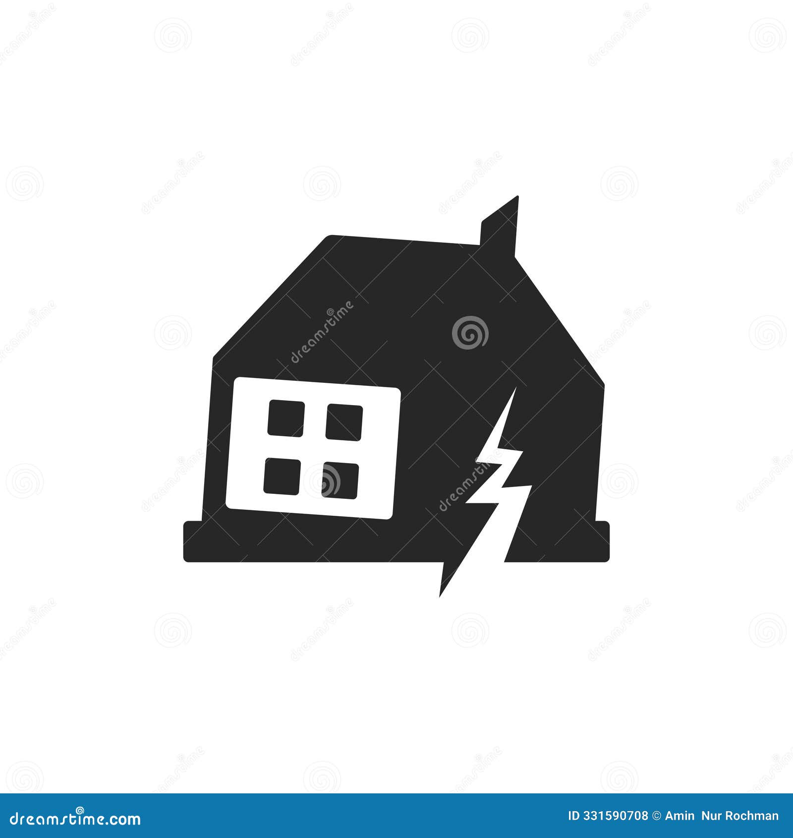 Vector Illustration of Earthquake Logo Icon Design Stock Illustration ...
