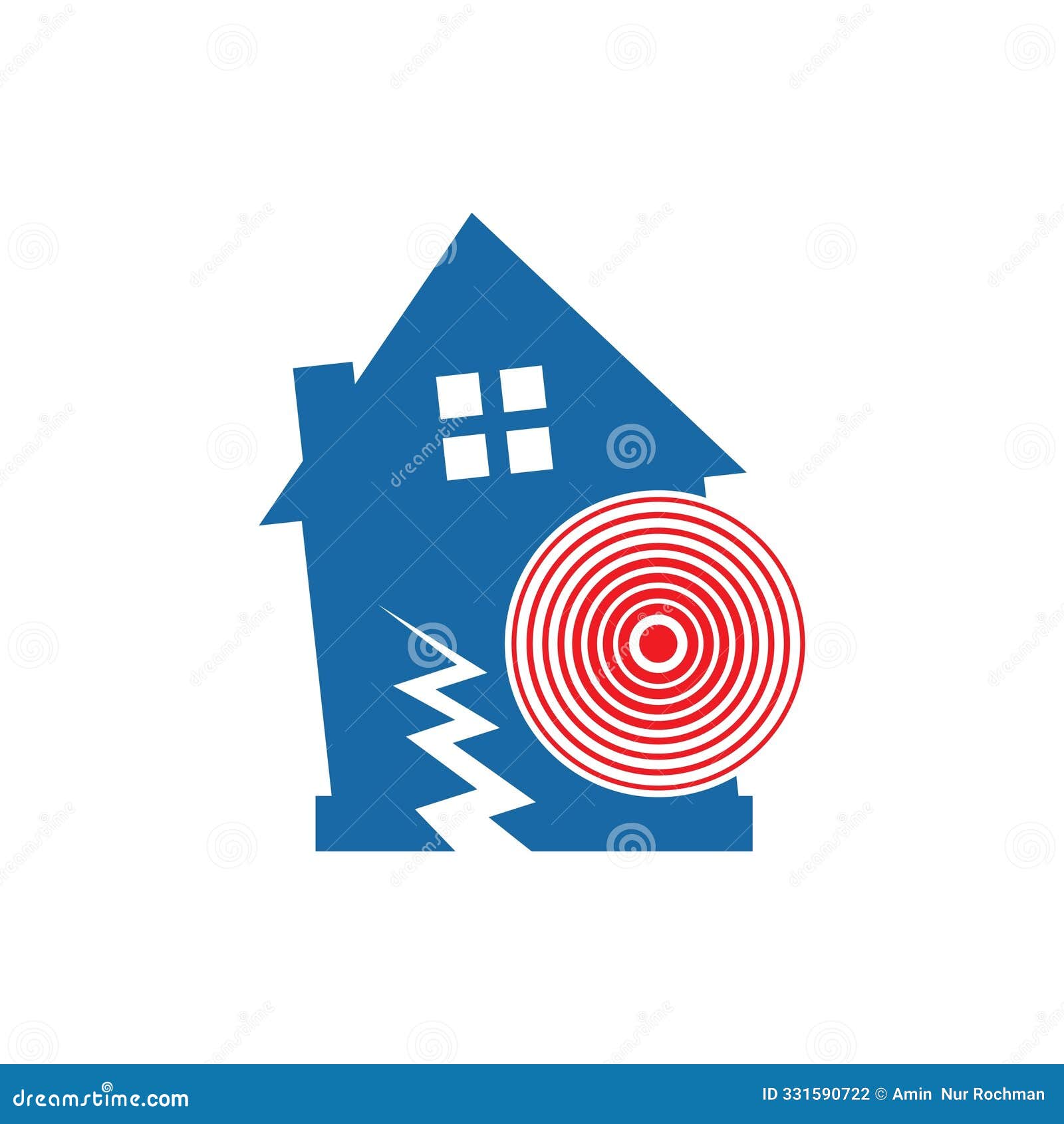 Vector Illustration of Earthquake Logo Icon Design Stock Illustration ...