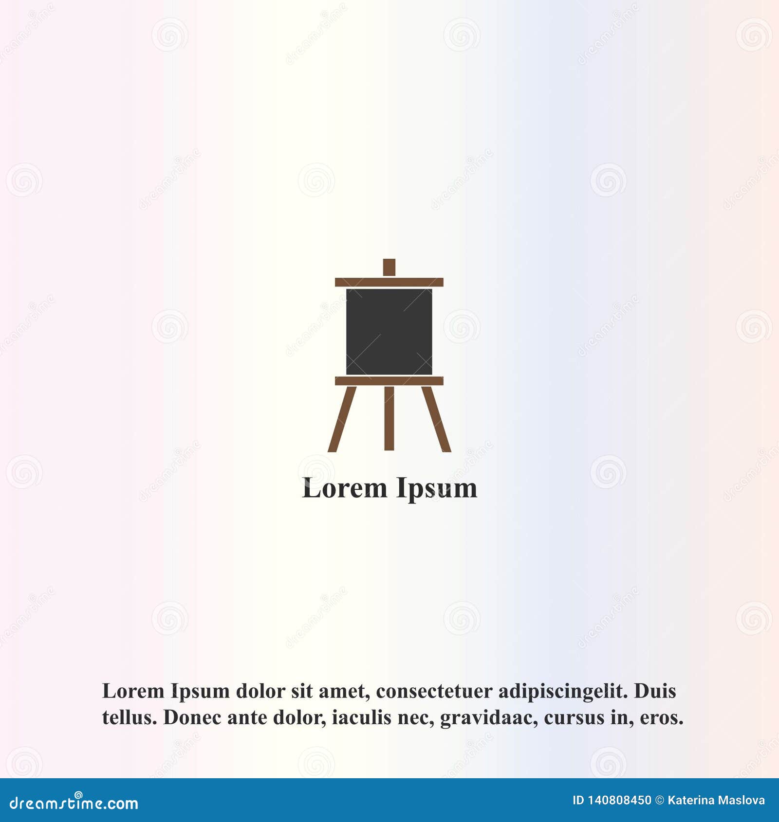 Vector Illustration of Easel Logo, Icon, Emblem. Stock Vector ...