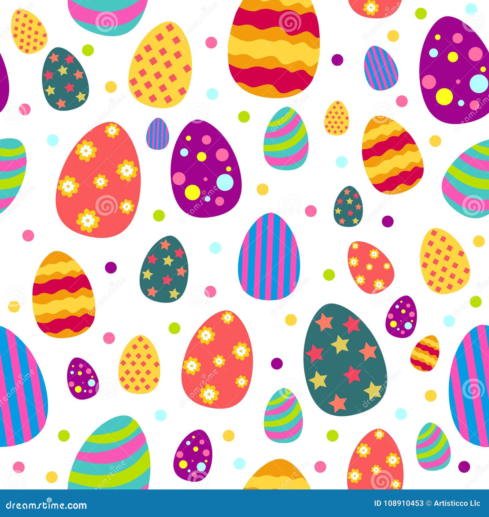 Easter and Spring Wallpaper Seamless Pattern Background Stock Vector ...