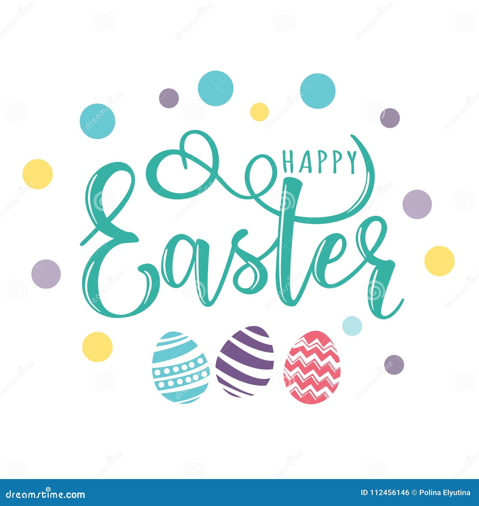 Vector Illustration of Easter Text Stock Vector - Illustration of ...