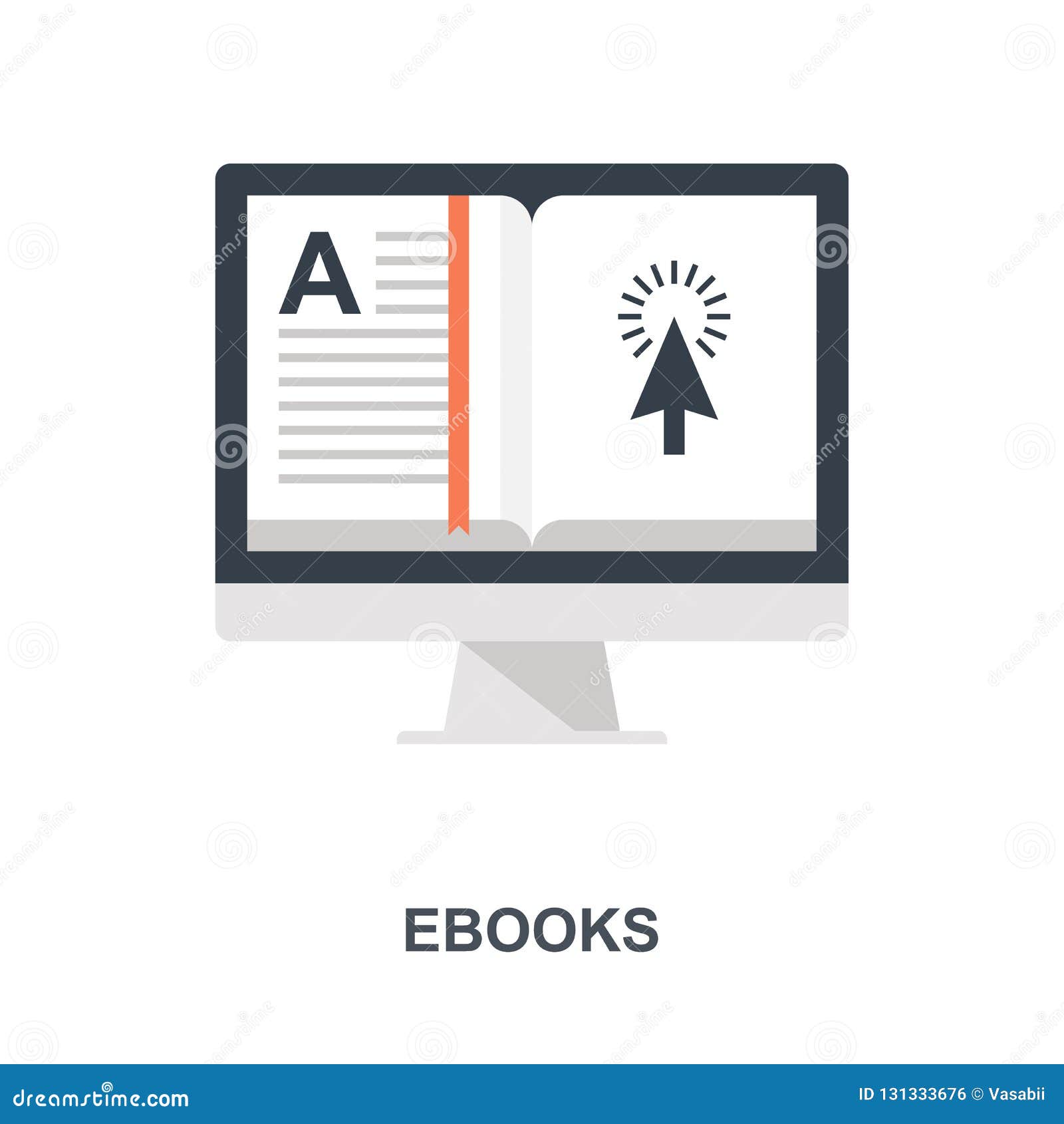Ebooks icon concept stock vector. Illustration of ebook - 131333676