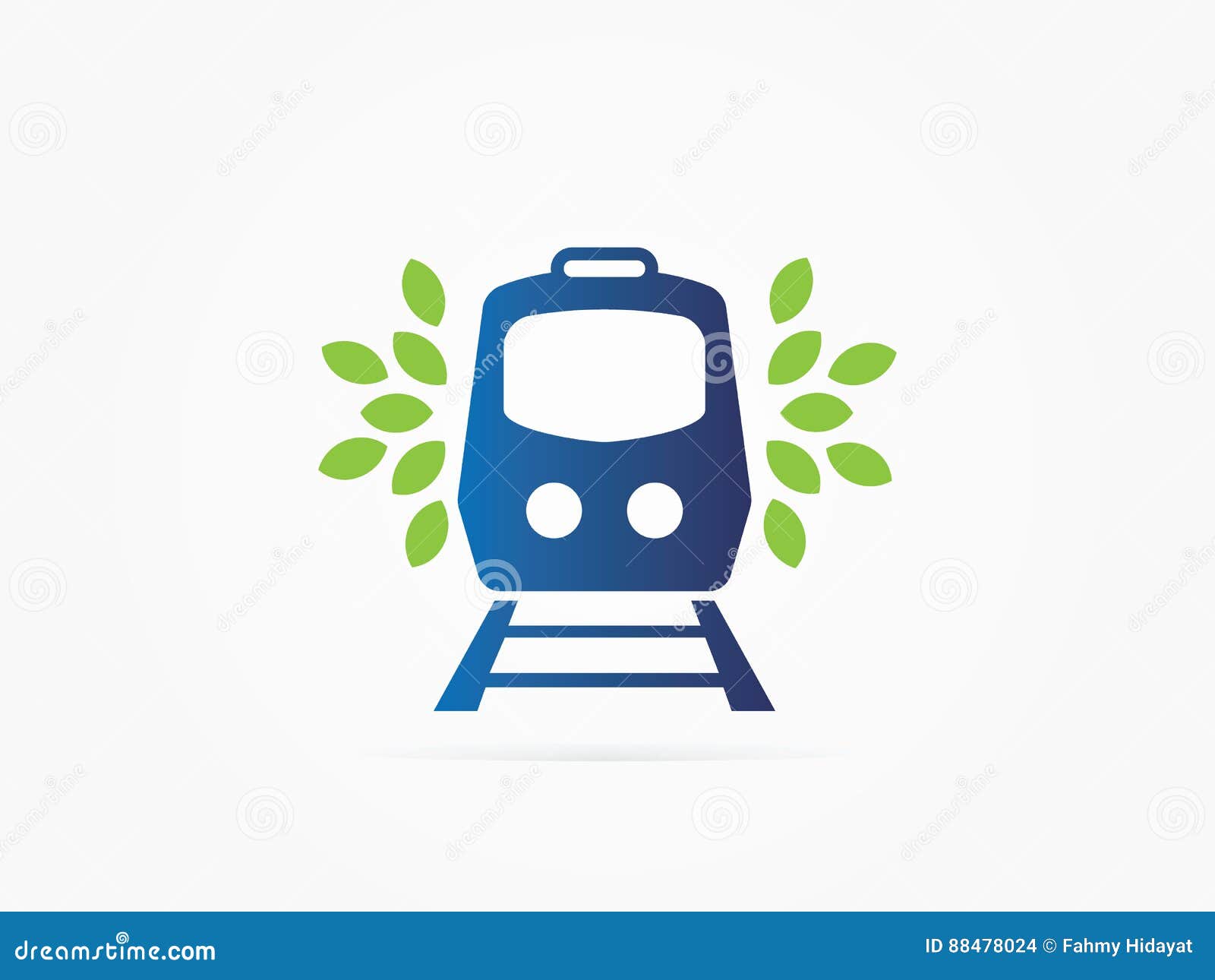Vector Illustration Eco Concept with a Steam Train Logo Stock ...