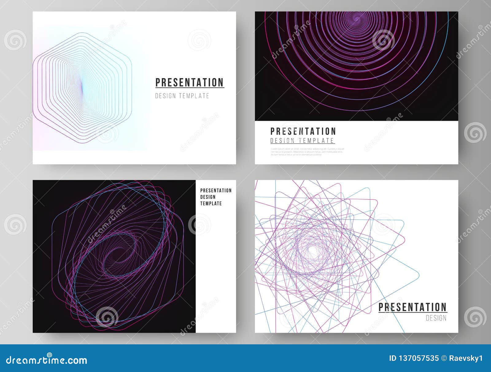 Vector Illustration of the Editable Layout of the Presentation Slides ...