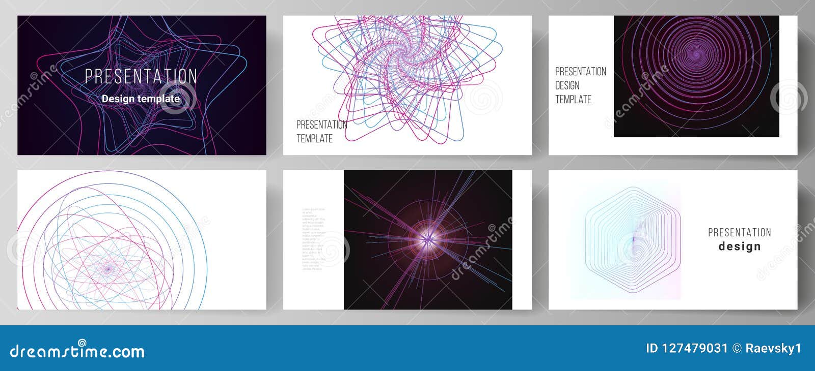 Vector Illustration of the Editable Layout of the Presentation Slides ...