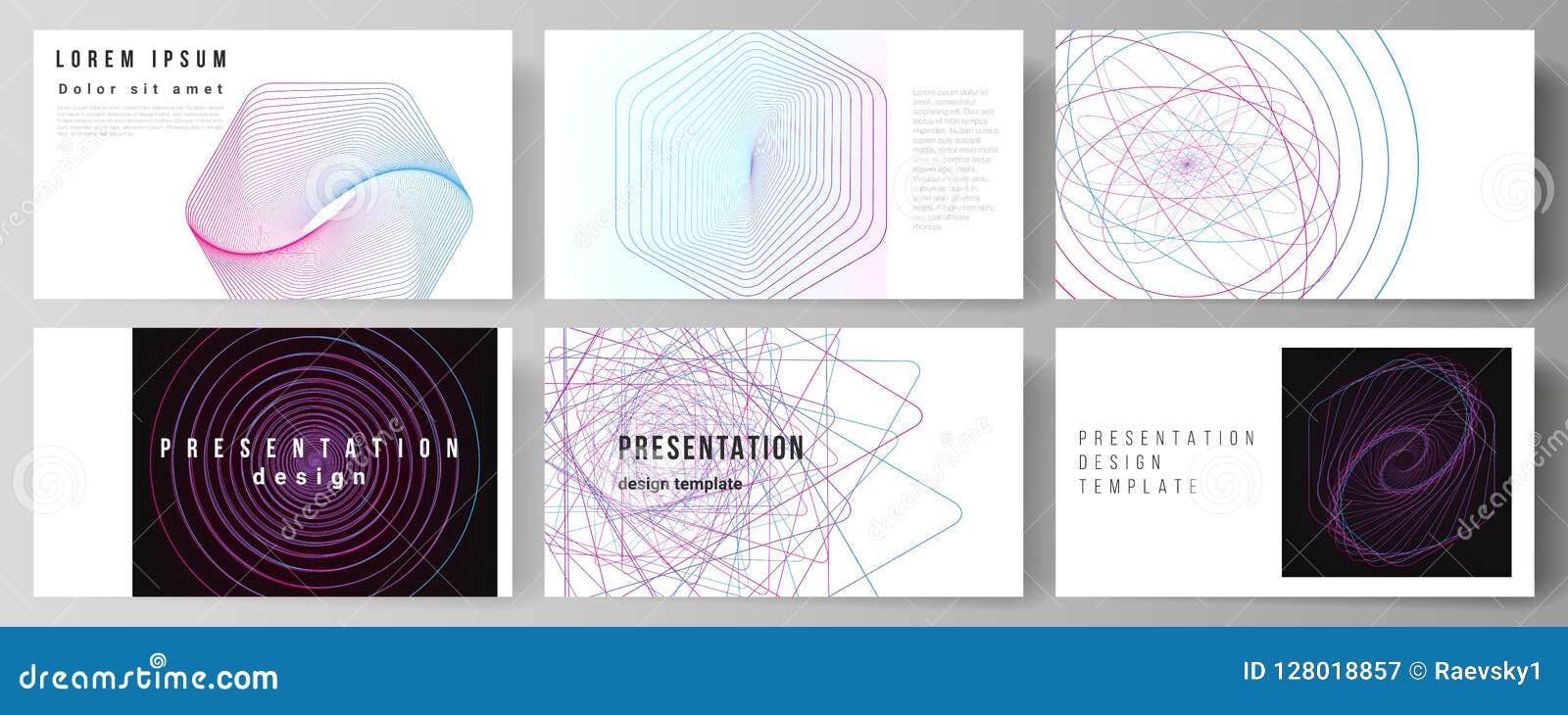 Vector Illustration of the Editable Layout of the Presentation Slides ...