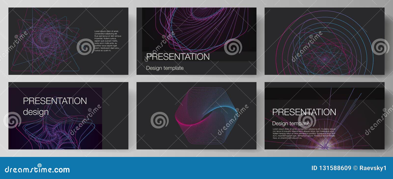 Vector Illustration of the Editable Layout of the Presentation Slides ...