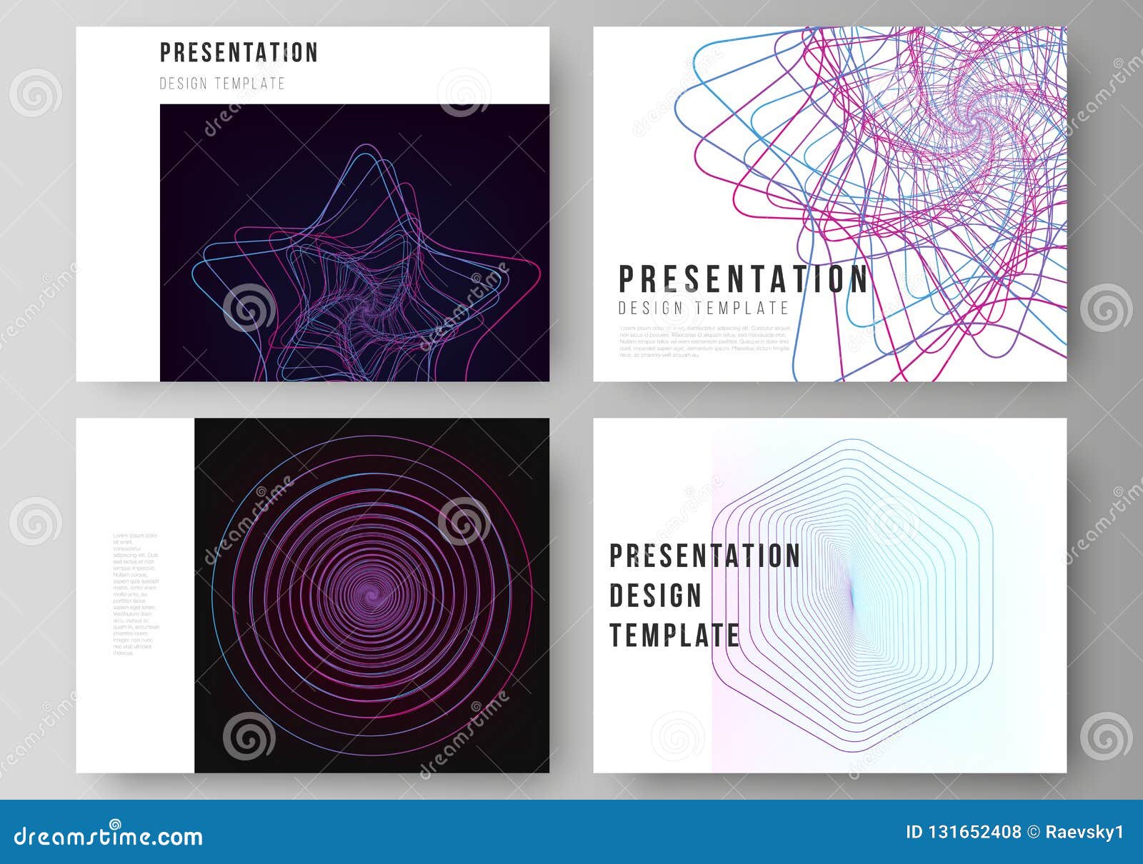 Vector Illustration of the Editable Layout of the Presentation Slides ...