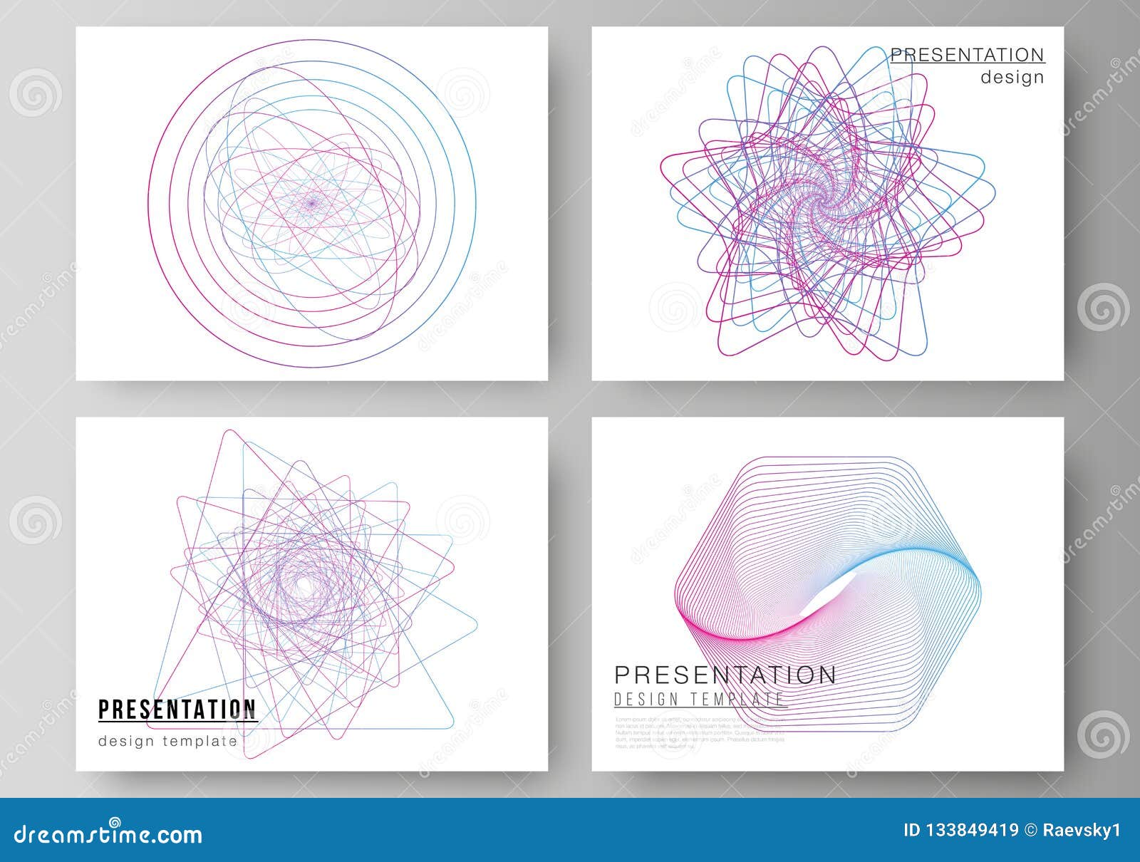 Vector Illustration of the Editable Layout of the Presentation Slides ...