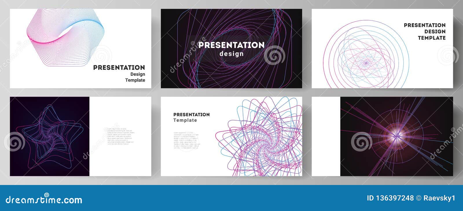 Vector Illustration of the Editable Layout of the Presentation Slides ...