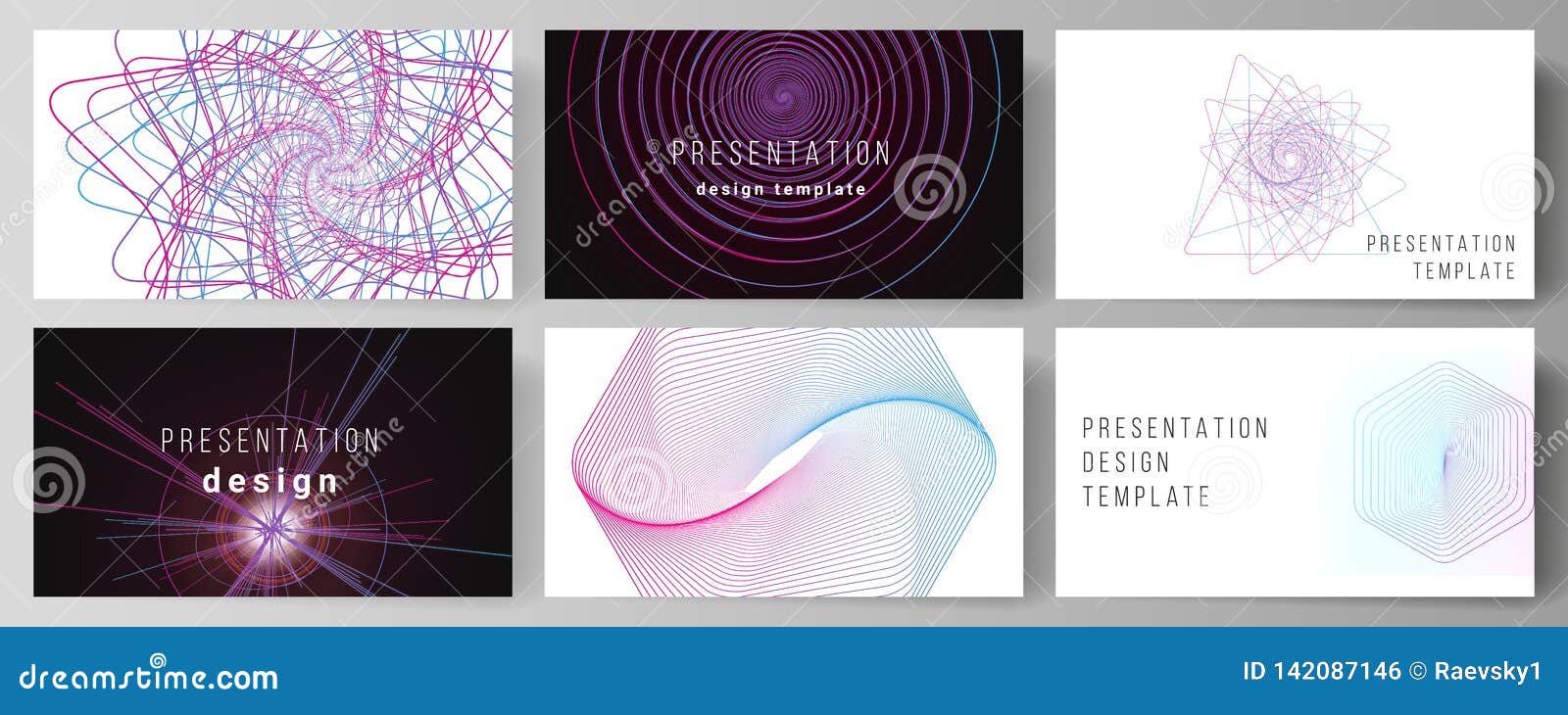 Vector Illustration of the Editable Layout of the Presentation Slides ...