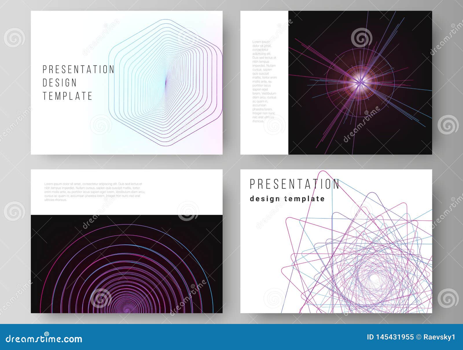 Vector Illustration of the Editable Layout of the Presentation Slides ...