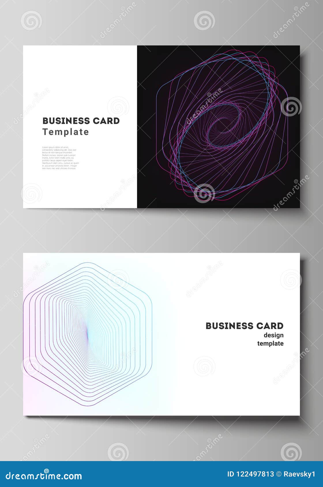 Vector Illustration of the Editable Layout of Two Creative Business ...