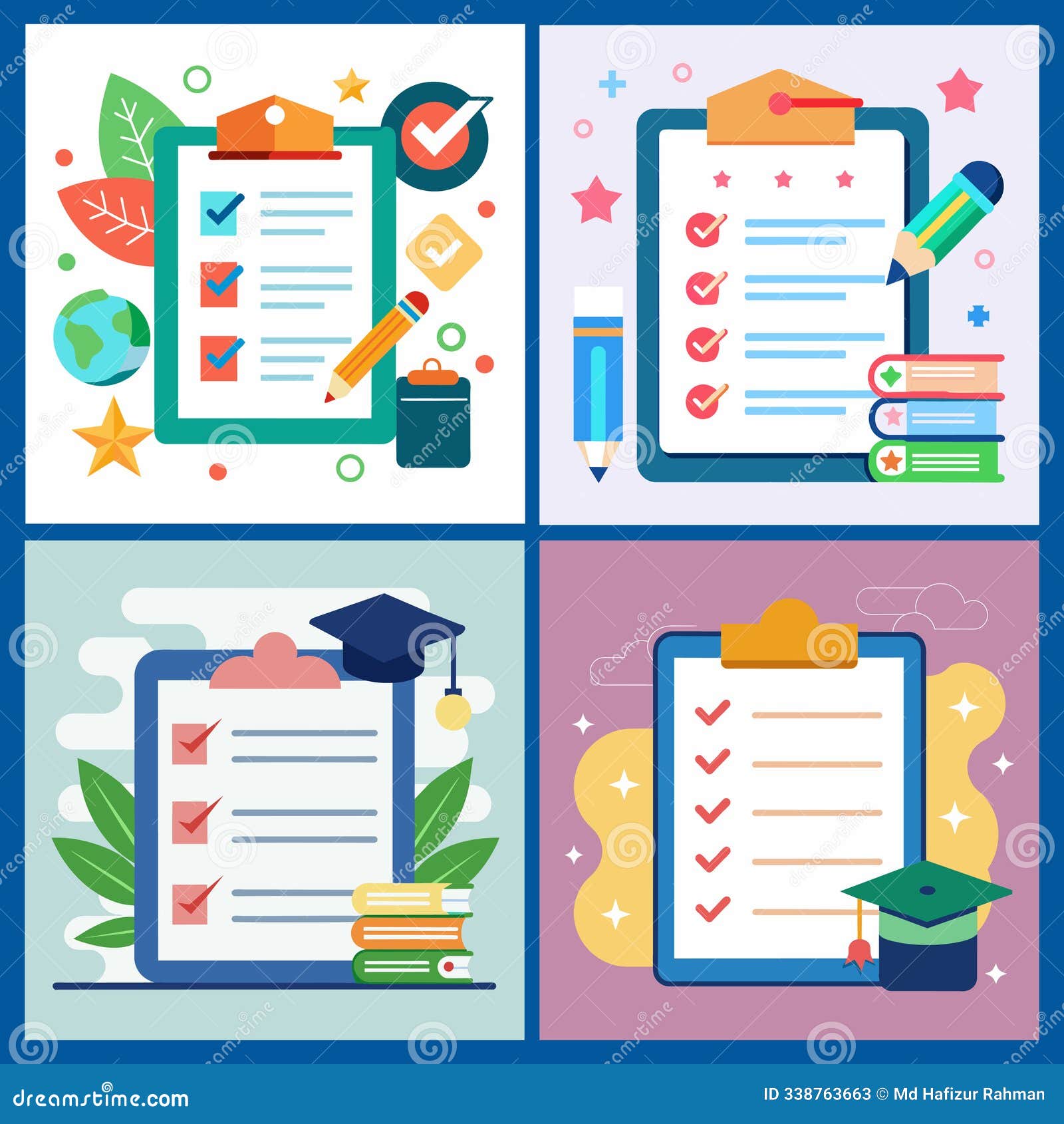 Education Course List Icon Vector Art Illustration Stock Vector ...