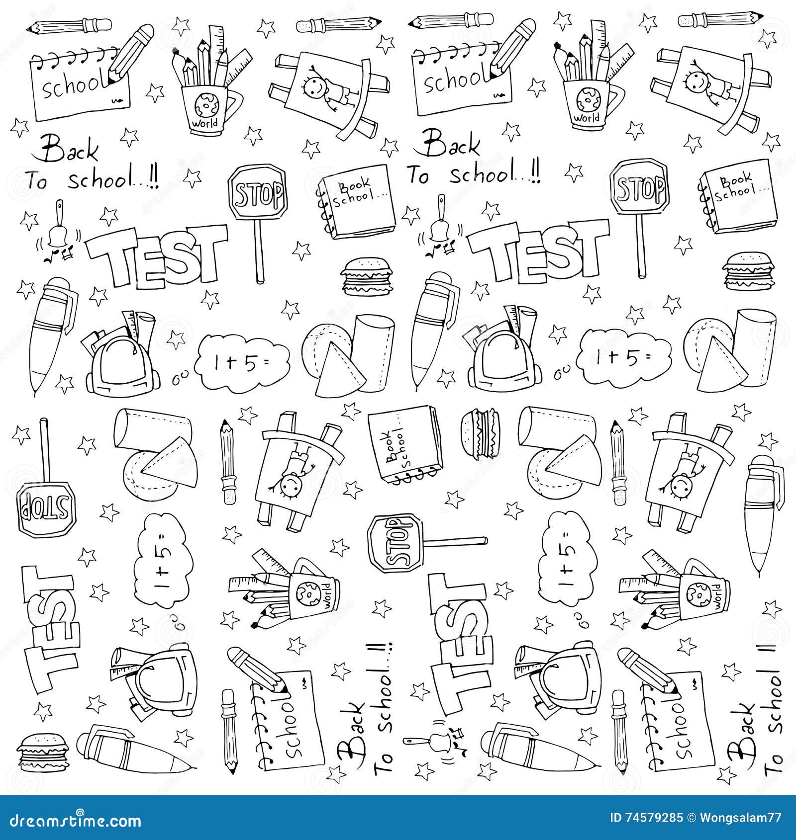 Vector Illustration Education Doodles Stock Vector - Illustration of ...