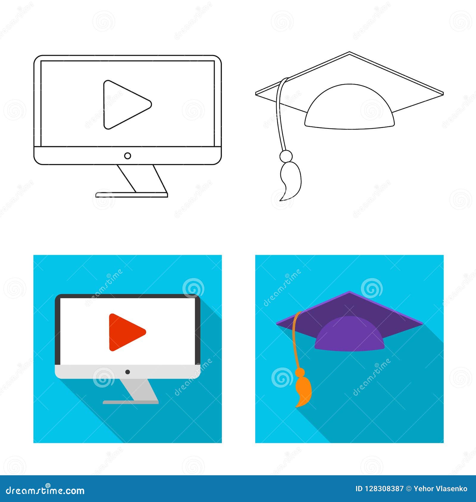 Vector Design of Education and Learning Sign. Collection of Education ...