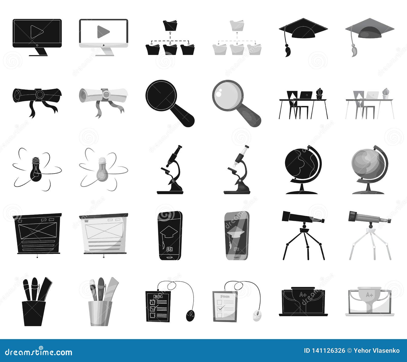 Vector Design of Education and Learning Symbol. Set of Education and ...