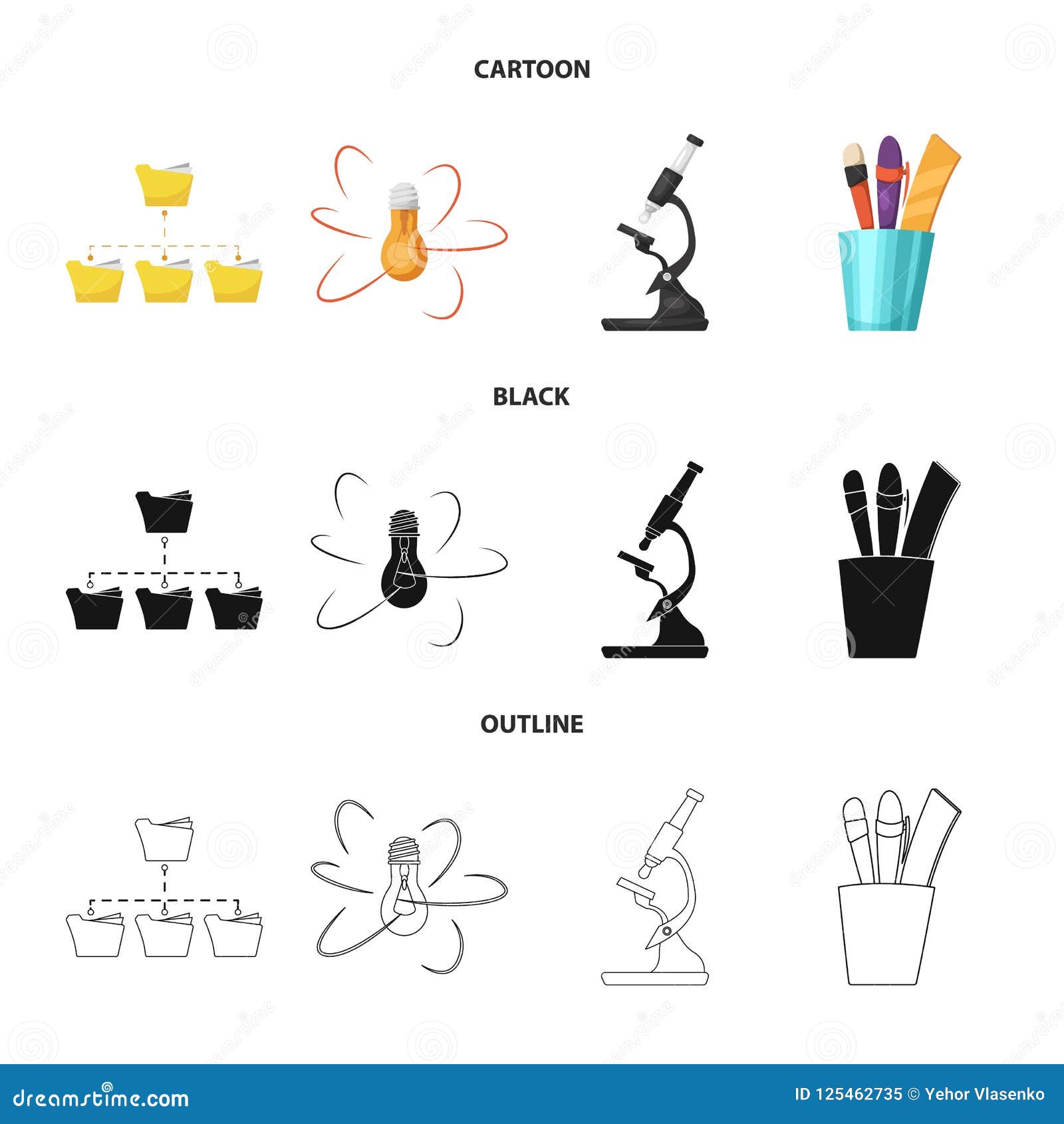 Vector Illustration of Education and Learning Symbol. Set of Education ...