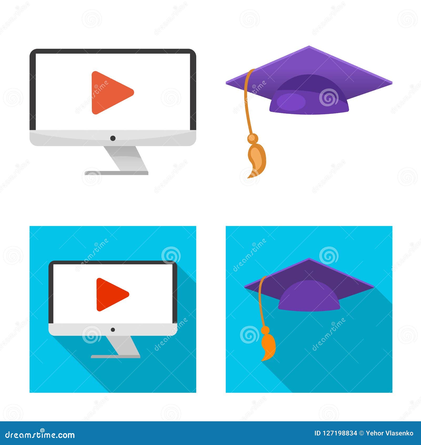 Vector Illustration of Education and Learning Symbol. Set of Education ...