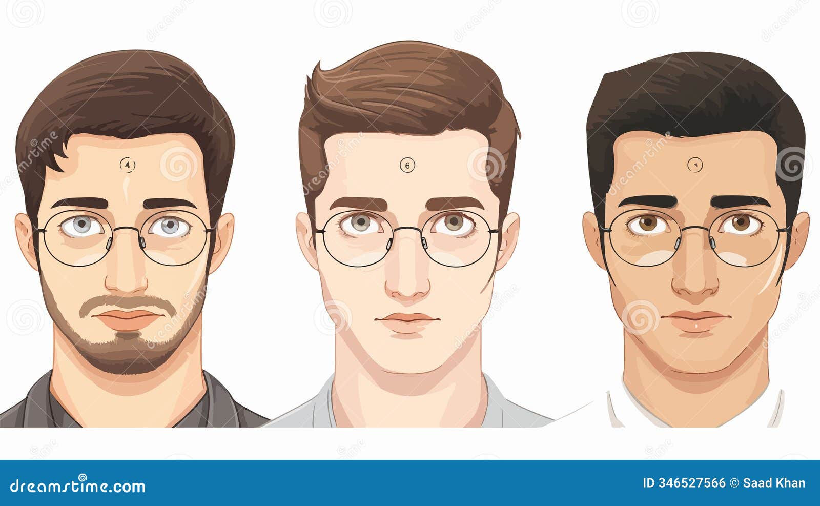 Myopia And Hyperopia Cartoon Vector | CartoonDealer.com #40924891