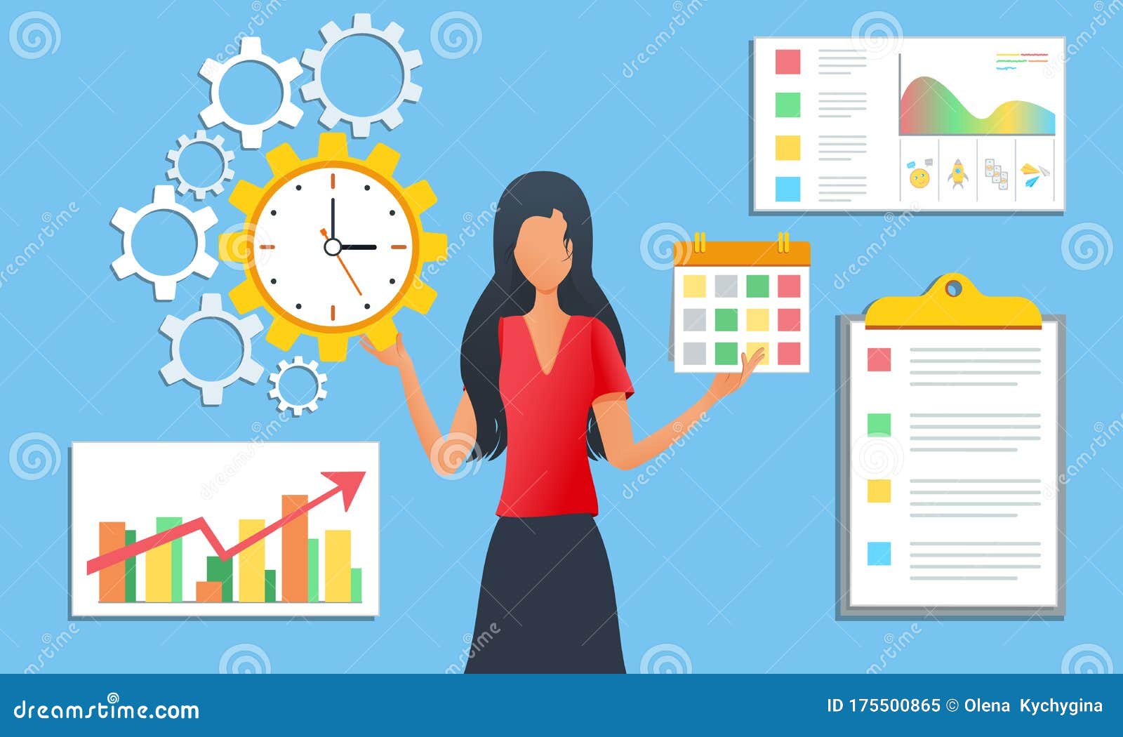 Multitasking,project Management Vector Line Icon, Linear Concept ...