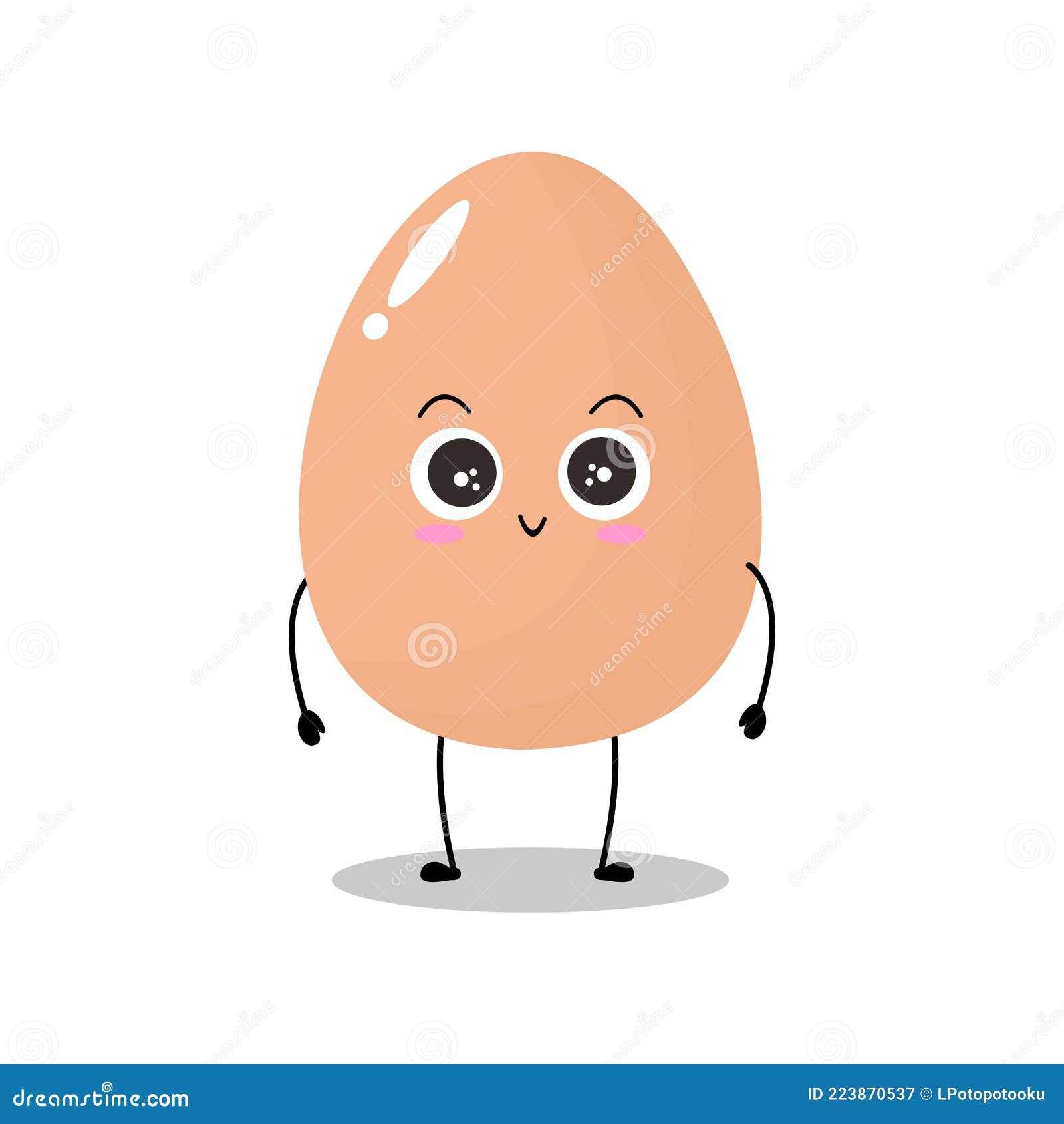 Boiled Egg Mascot Illustration Is Catching Butterfly Cartoon Vector ...