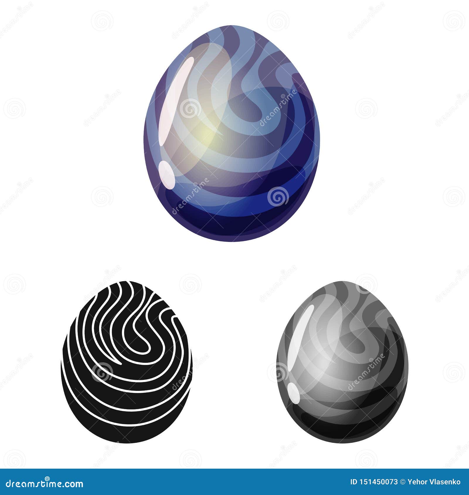 Vector Illustration of Egg and Dragon Icon. Set of Egg and Gem Stock ...