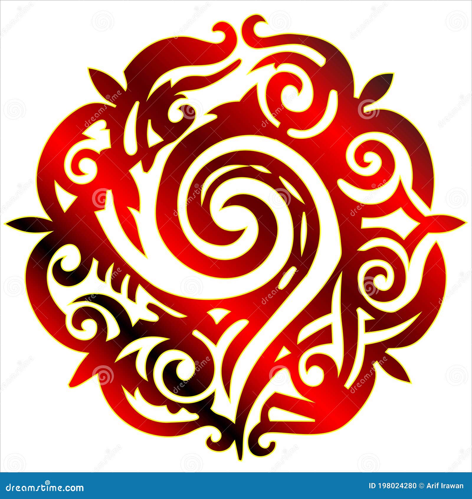 Dayak Tribe Mascot Logo Design Cartoon Vector 256019343