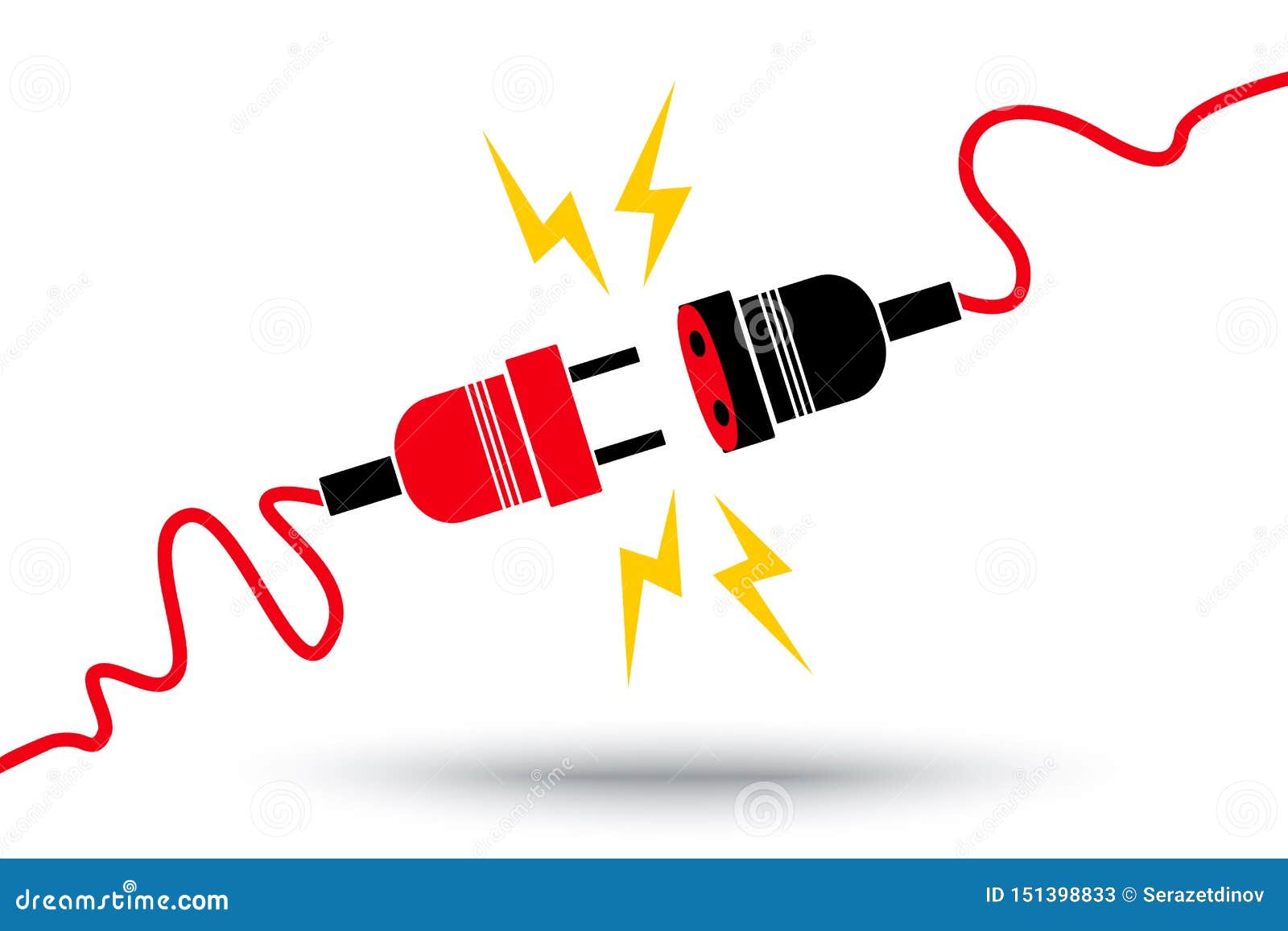 Vector Illustration Of A Electric Cable Stock Vector - Illustration of ...