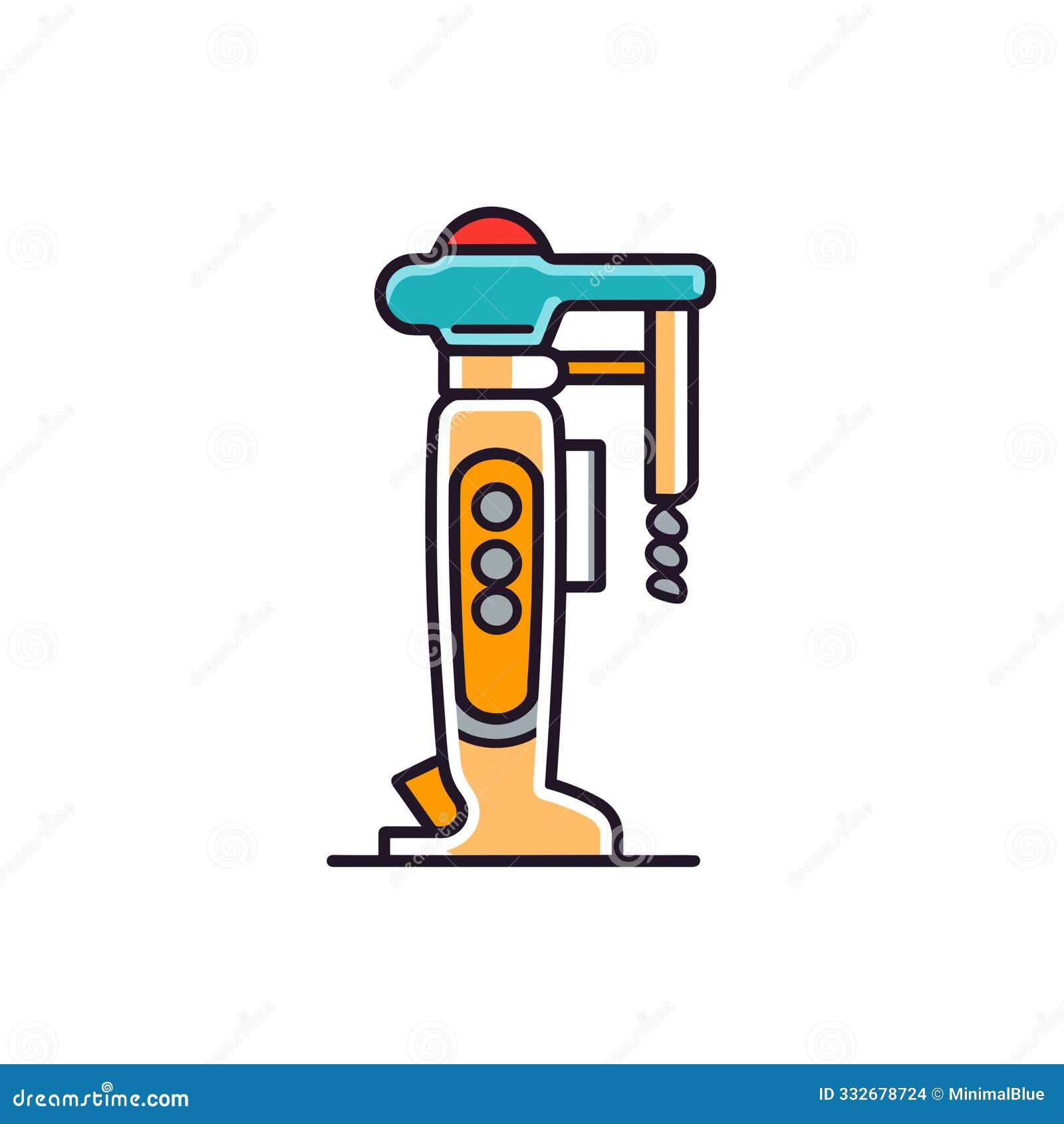Vector Illustration of an Electric Corkscrew Stock Illustration ...