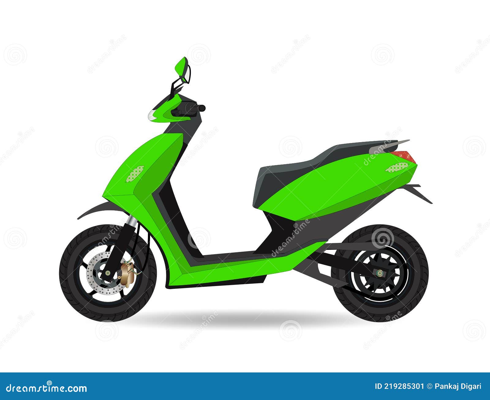 Vector Illustration of Electric Scooter Stock Vector - Illustration of ...