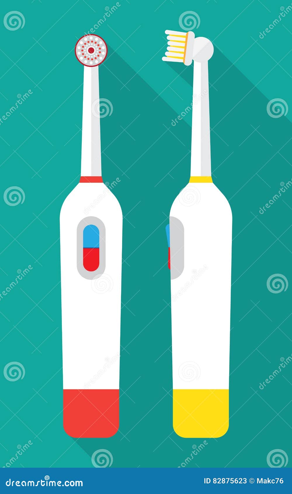 Vector Illustration of an Electric Toothbrush. Stock Vector ...