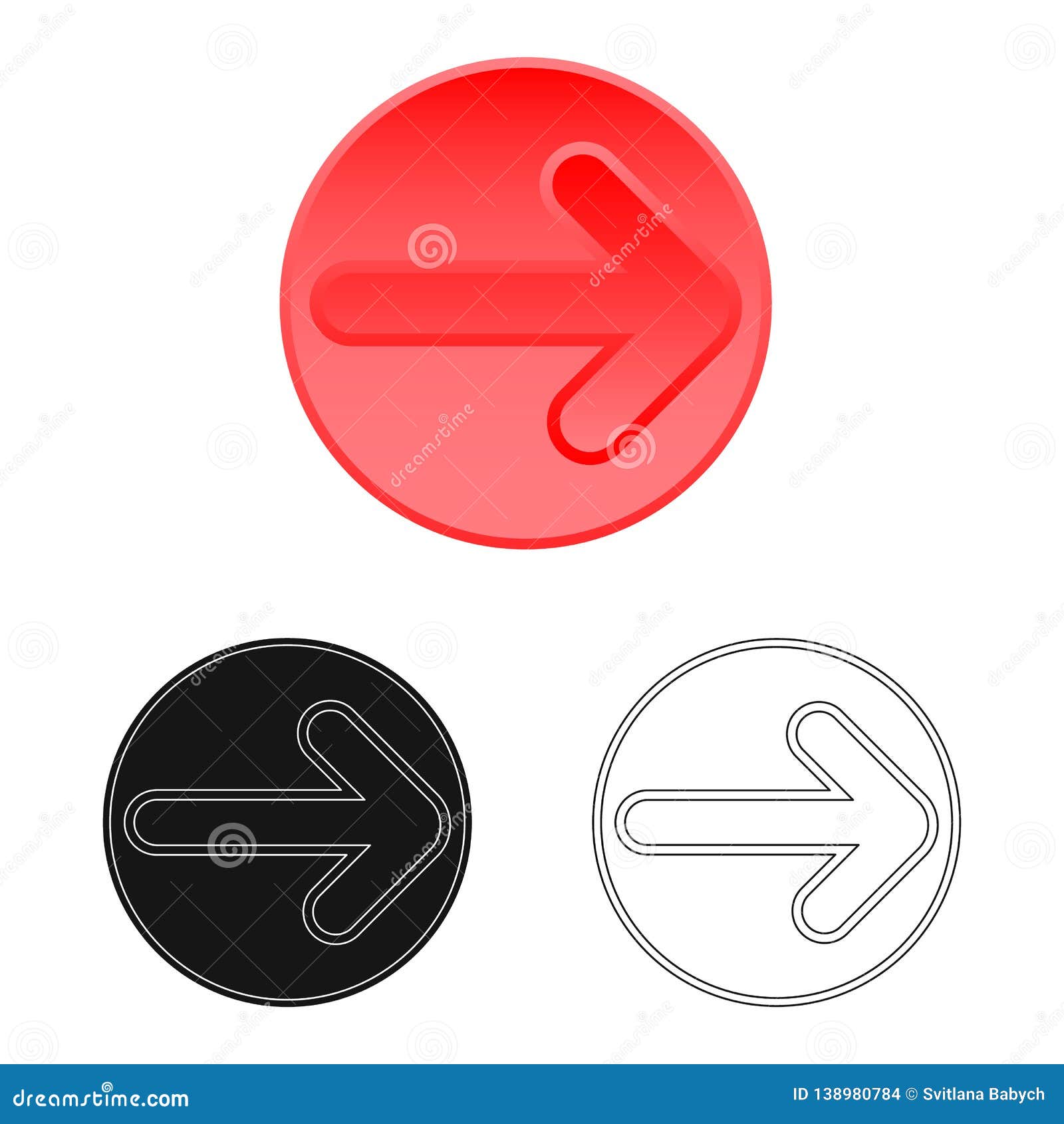 Vector Illustration of Element and Arrow Symbol. Collection of Element ...