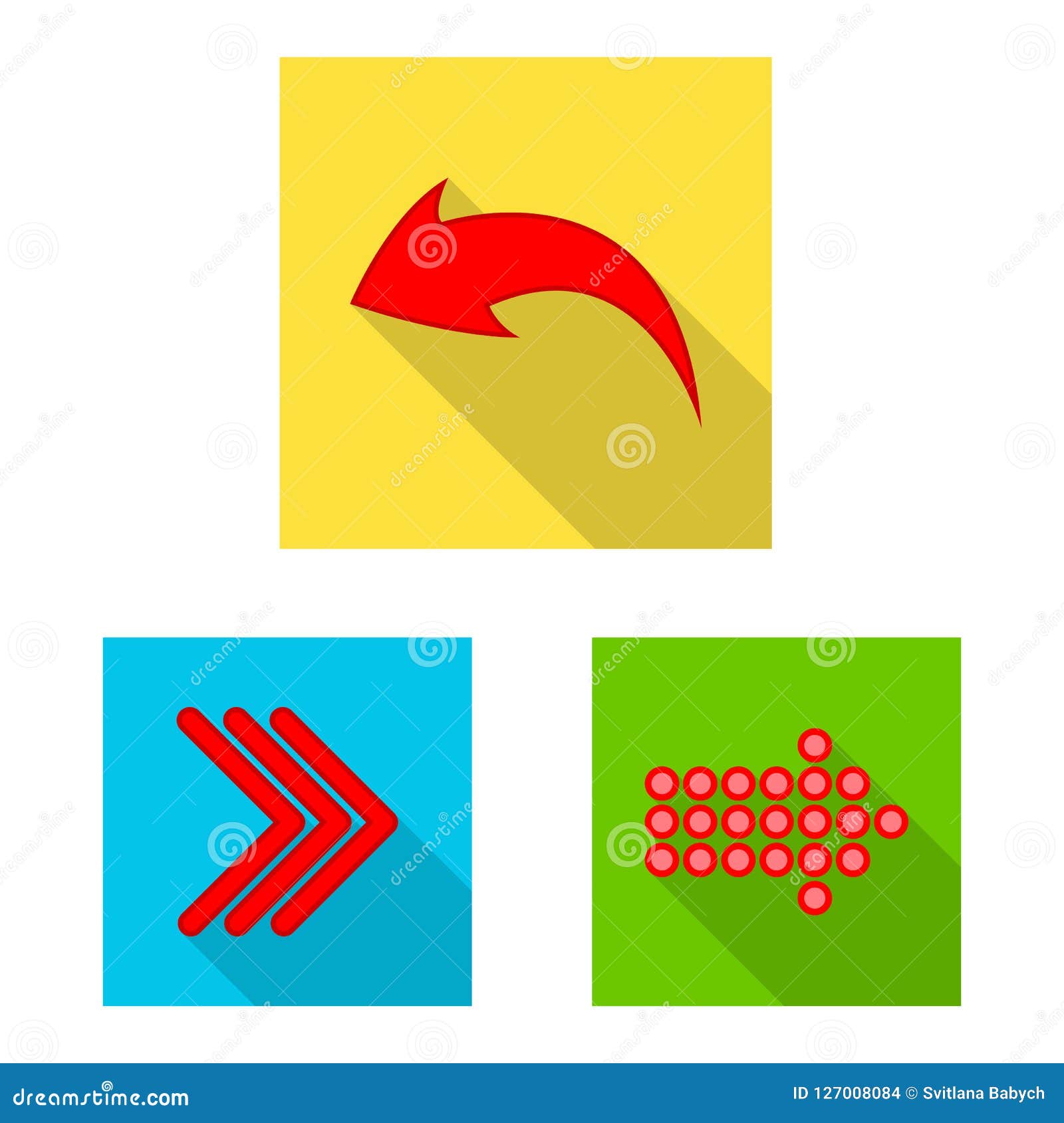 Vector Illustration of Element and Arrow Symbol. Collection of Element ...