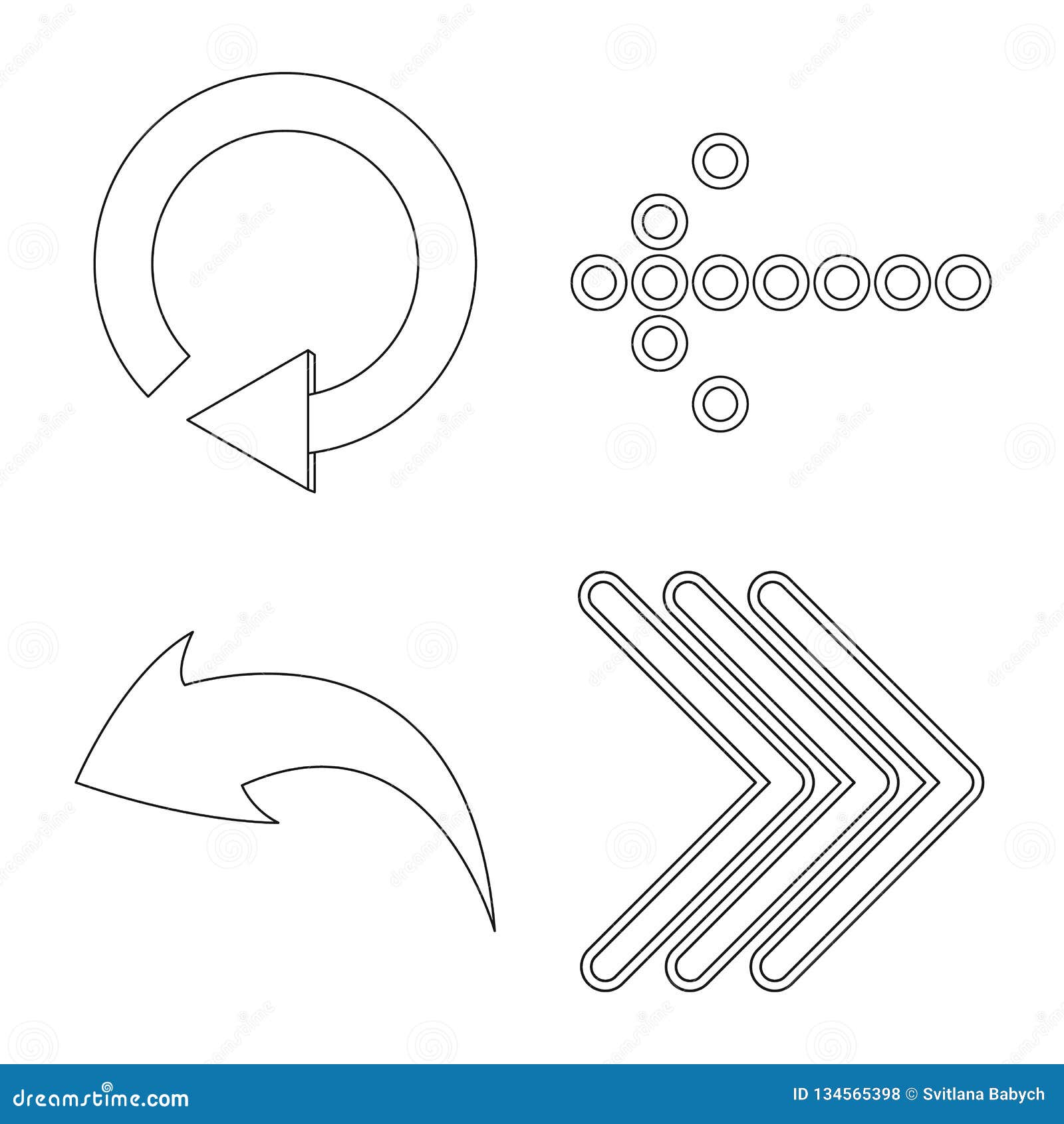 Vector Design of Element and Arrow Icon. Collection of Element and ...