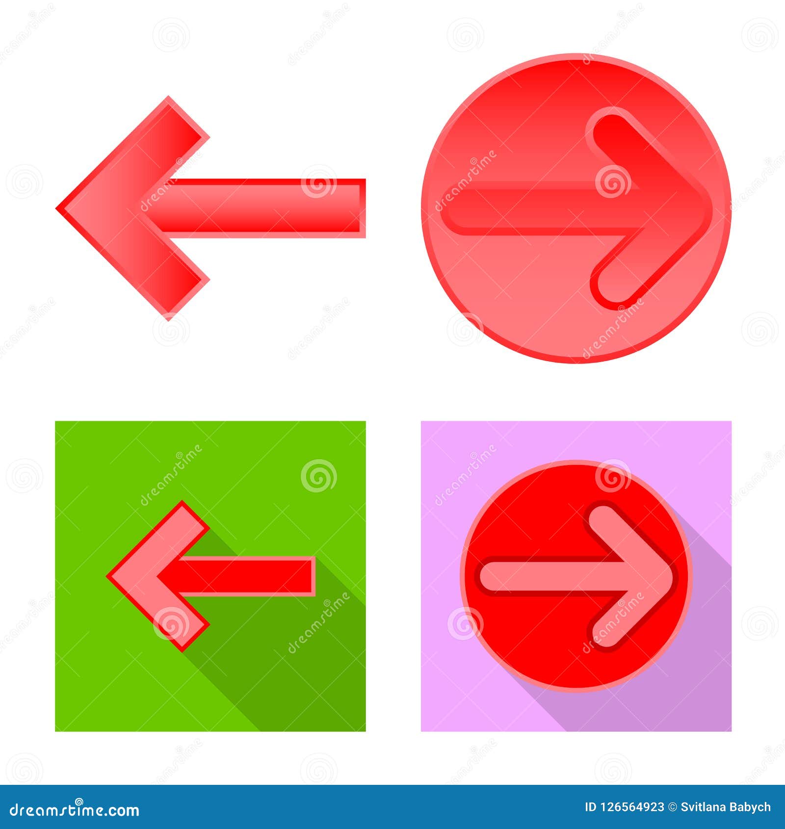 Vector Design of Element and Arrow Icon. Collection of Element and ...