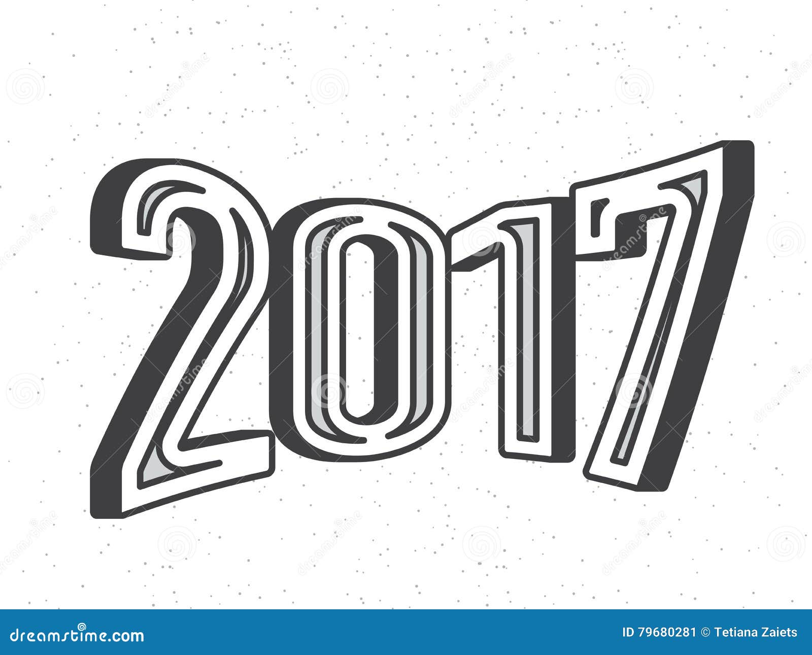 Vector Illustration Element 2017 Number in 3D Text Effect Style Stock ...