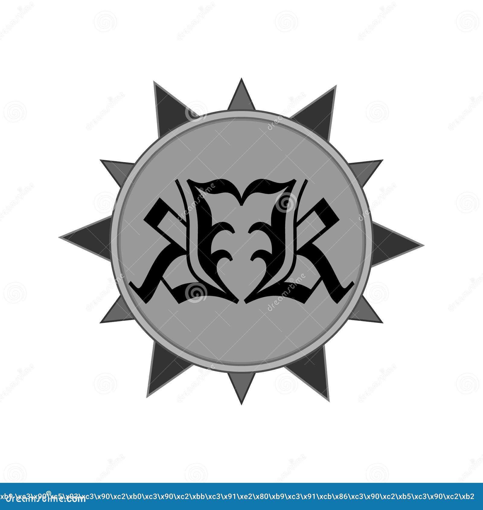 Vector Illustration Emblem Sign Symbol with Gothic Pattern in the Form ...
