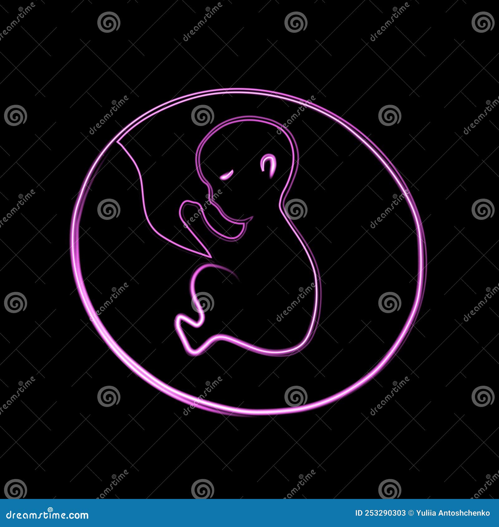 Vector Illustration of Embryo. Stock Vector - Illustration of design ...