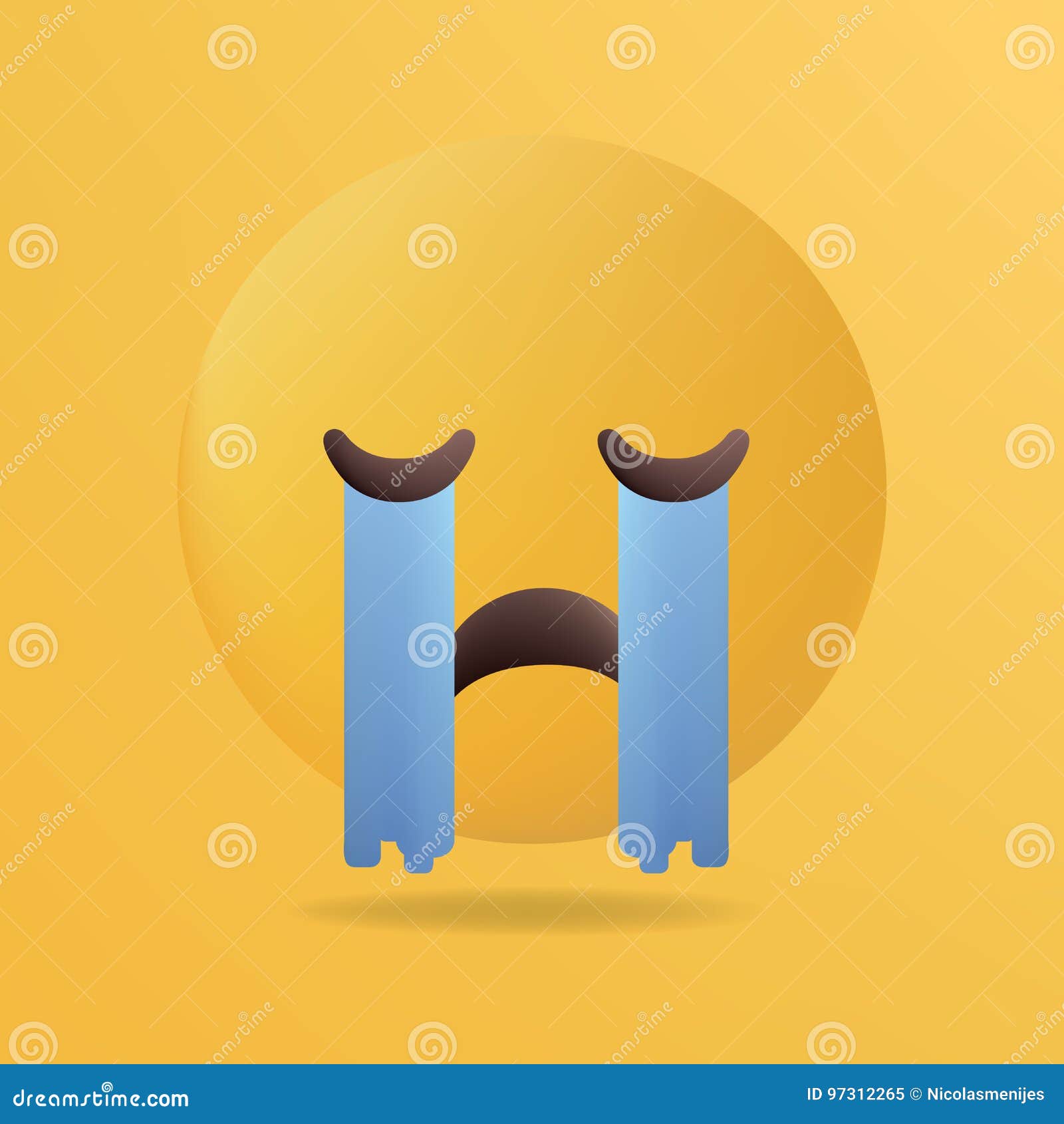 Bawling Emoji With Luma Matte Stock Photography | CartoonDealer.com ...