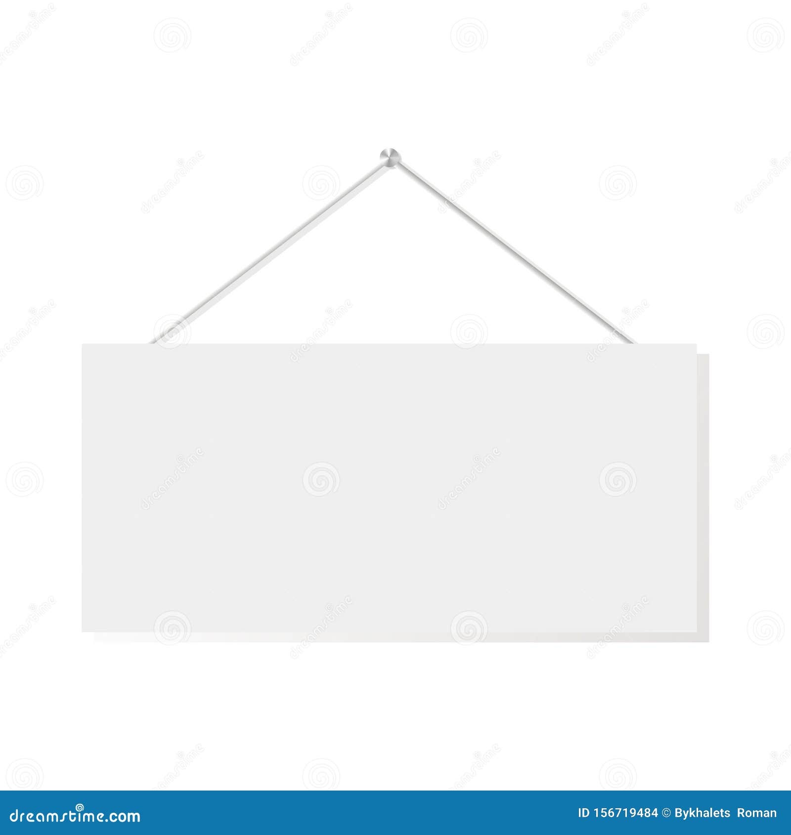 Vector Illustration Empty Banner or Signboard White Banner Empty Board ...