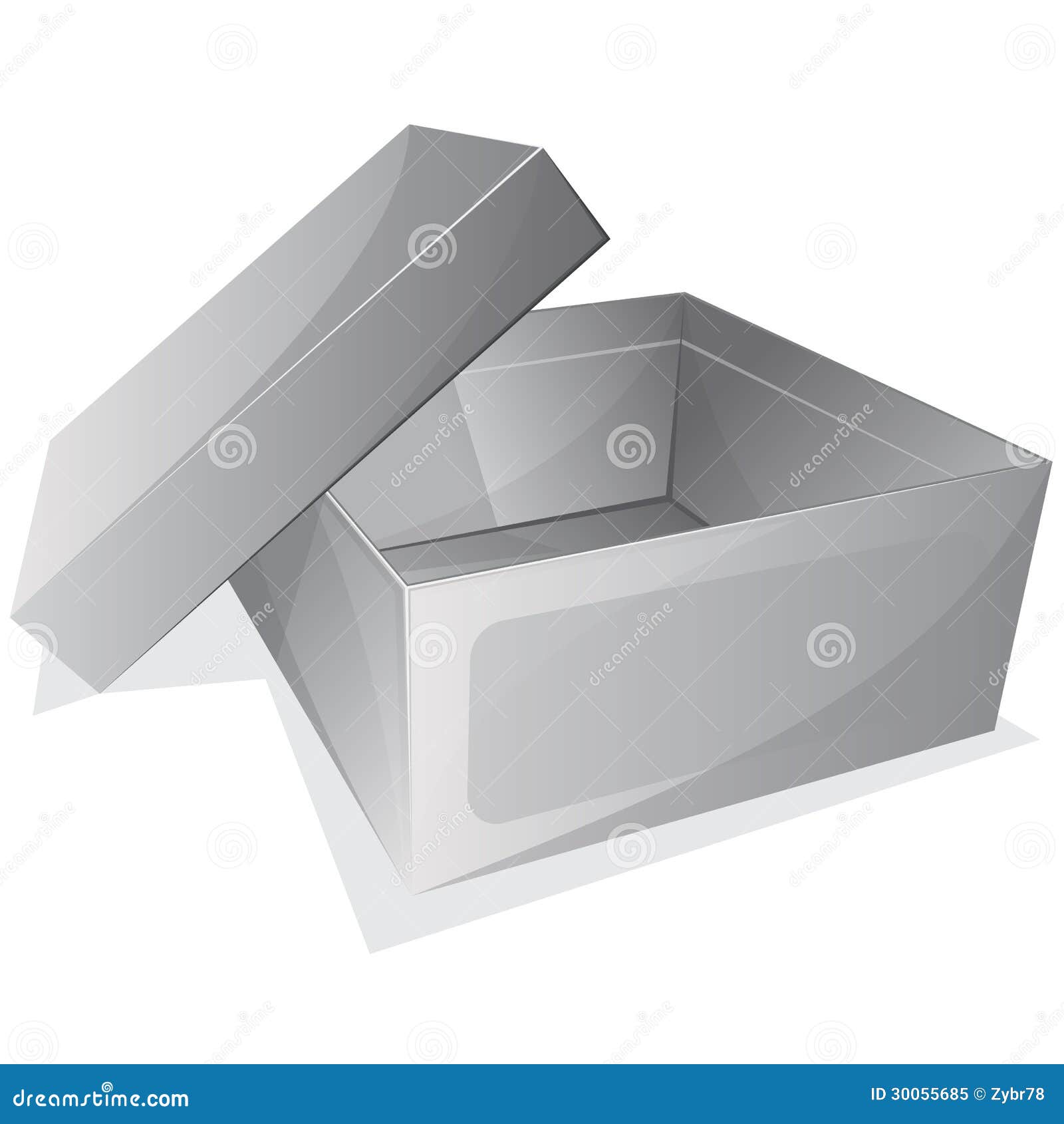 Empty box stock vector. Illustration of shadow, thin - 30055685
